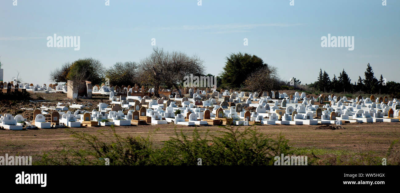 Cemetery, graves, Morocco, Africa Stock Photo - Alamy