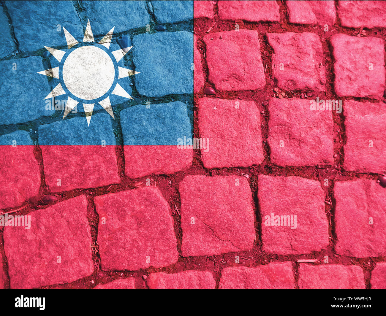 Flag Taiwan, backgrounds, textures Stock Photo - Alamy
