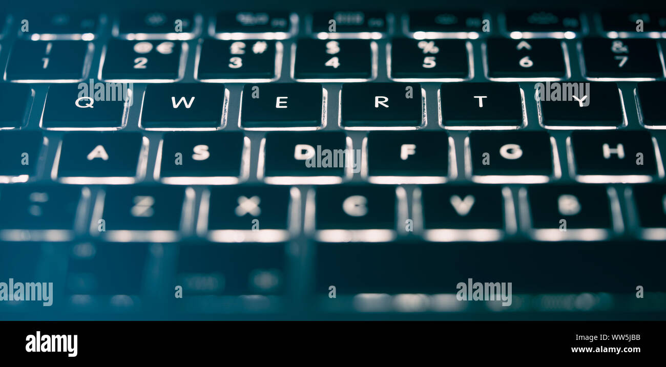 Close up illuminated keyboard shallow hi-res stock photography and ...