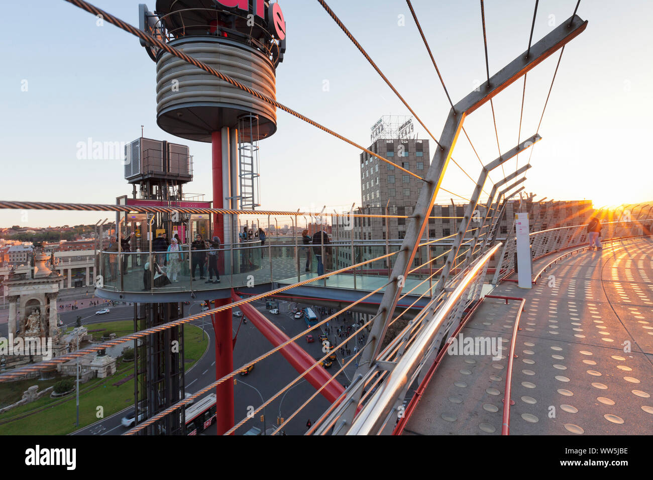 Sundown on the roof terrace of the Las Arenas shopping mall (Plaza de ...