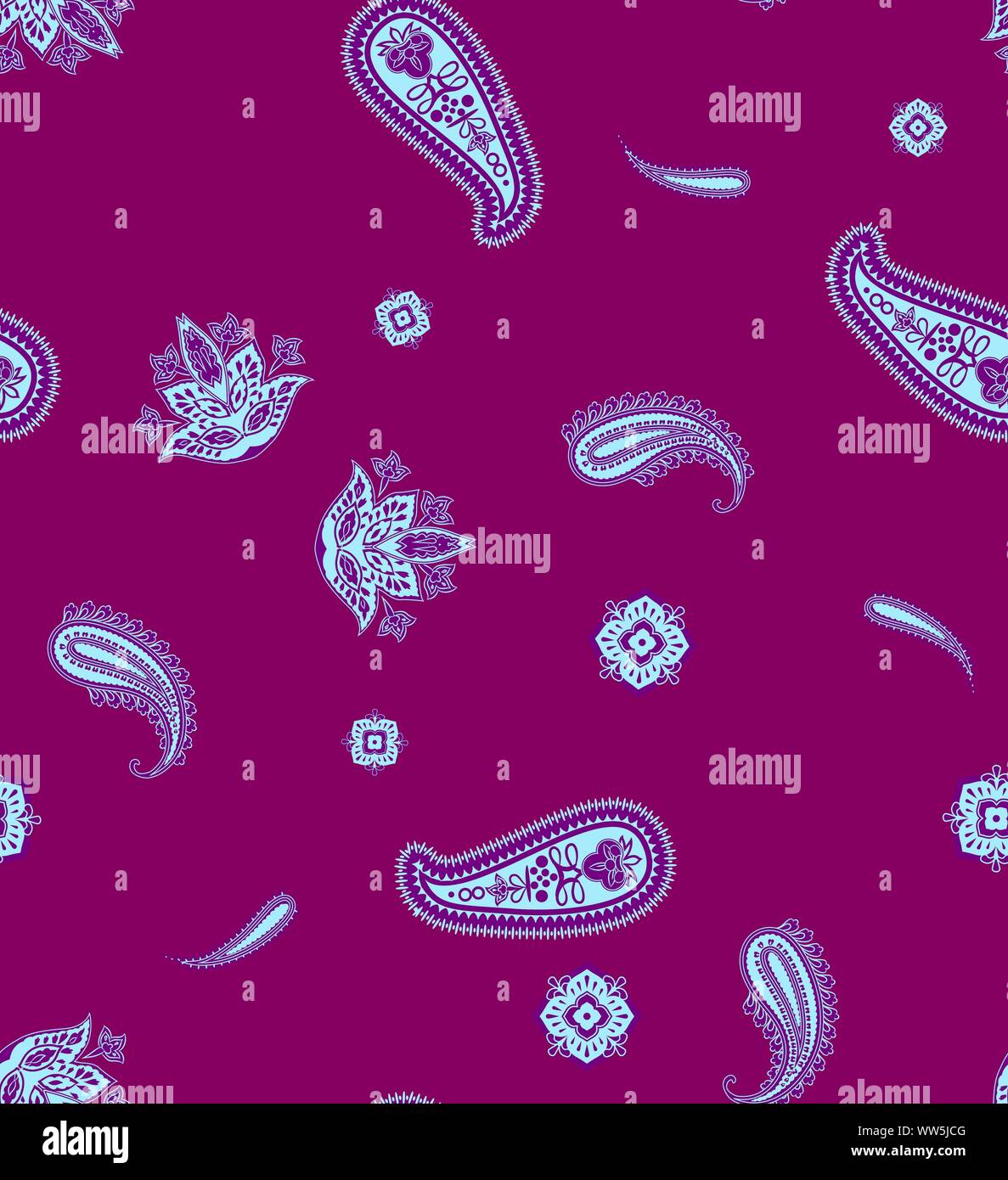 Seamless ethnic paisley pattern. Fashion print for clothes Stock Photo ...