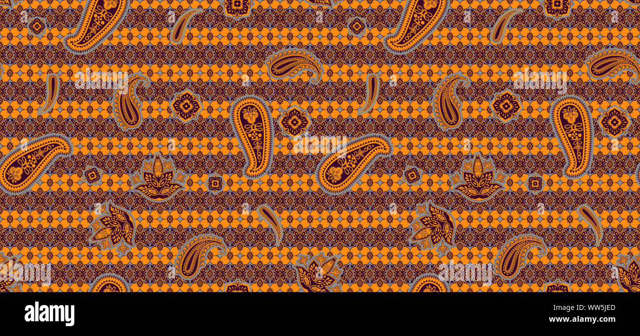 Seamless ethnic paisley pattern. Fashion print for clothes Stock Photo ...