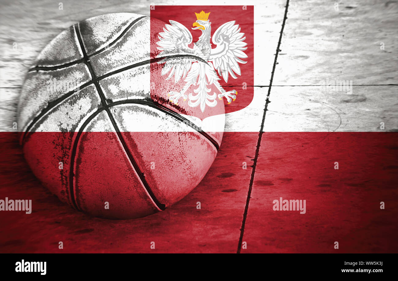 Flag of Poland and basketball ball Stock Photo - Alamy
