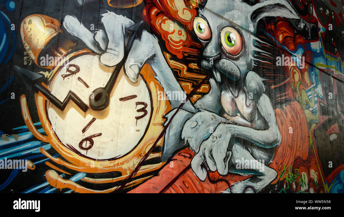 Alice in wonderland graffiti hi-res stock photography and images - Alamy