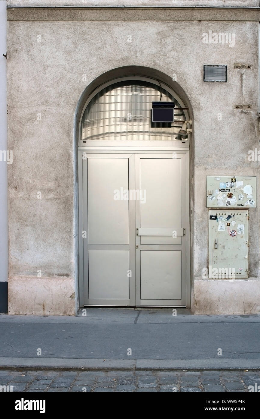 Photography of front door with round arch junction boxes hi-res stock ...