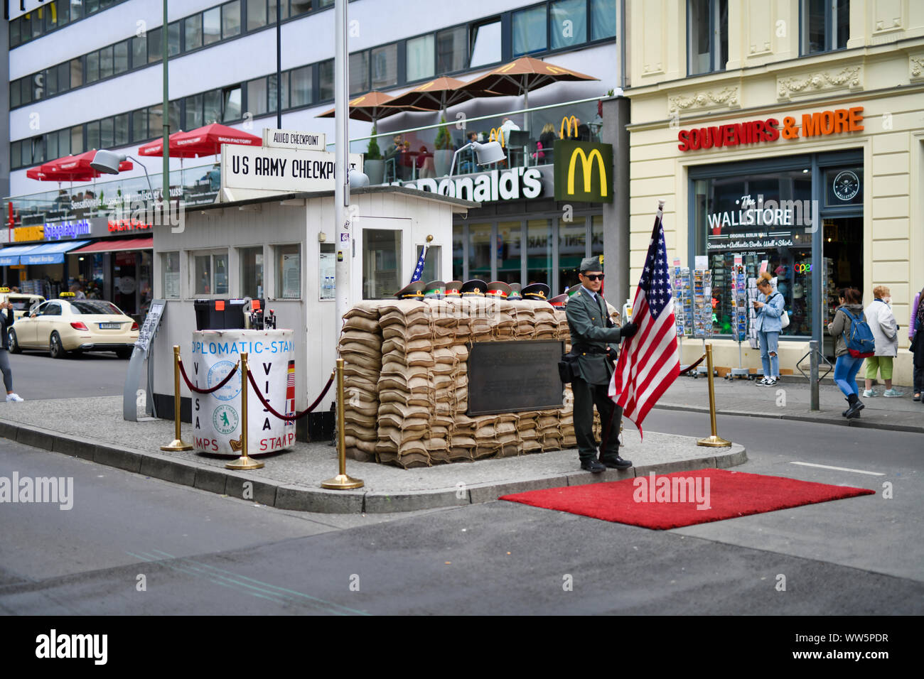 Checkpoint Charlie or `Checkpoint C` Berlin Europe Stock Photo - Alamy