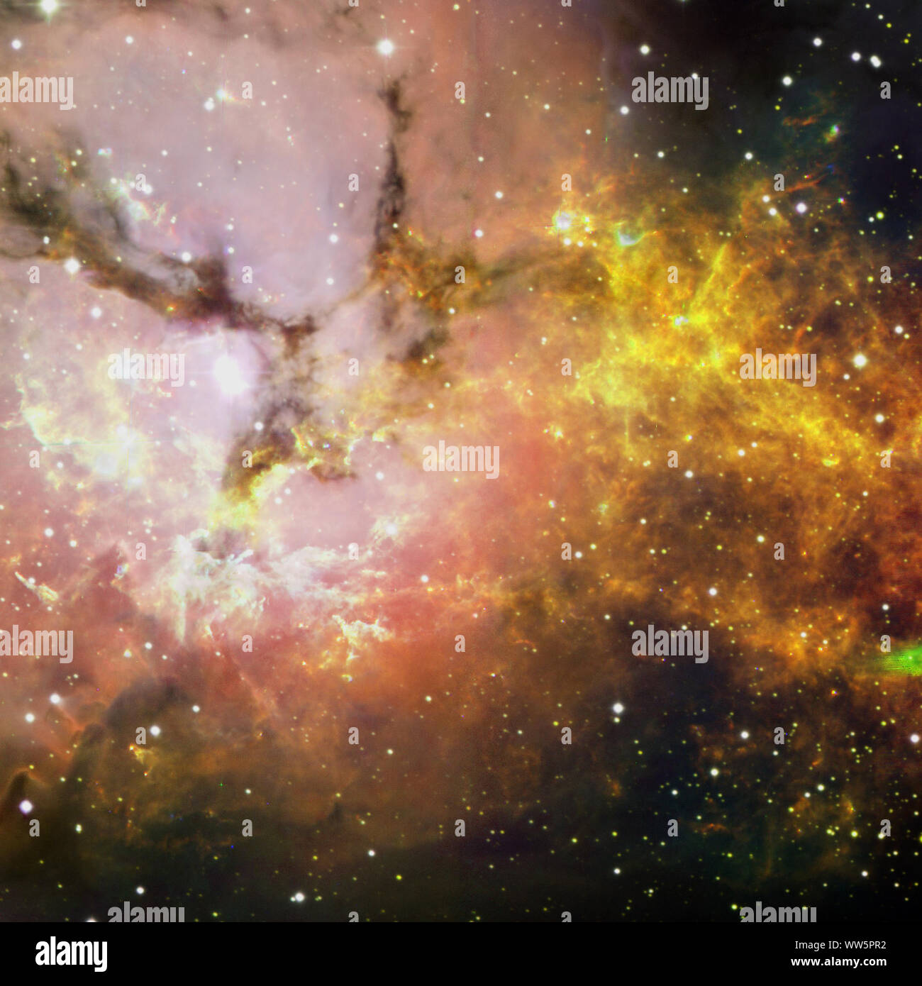 Nebula, starfield, cluster of stars in outer space. Beauty of endless ...