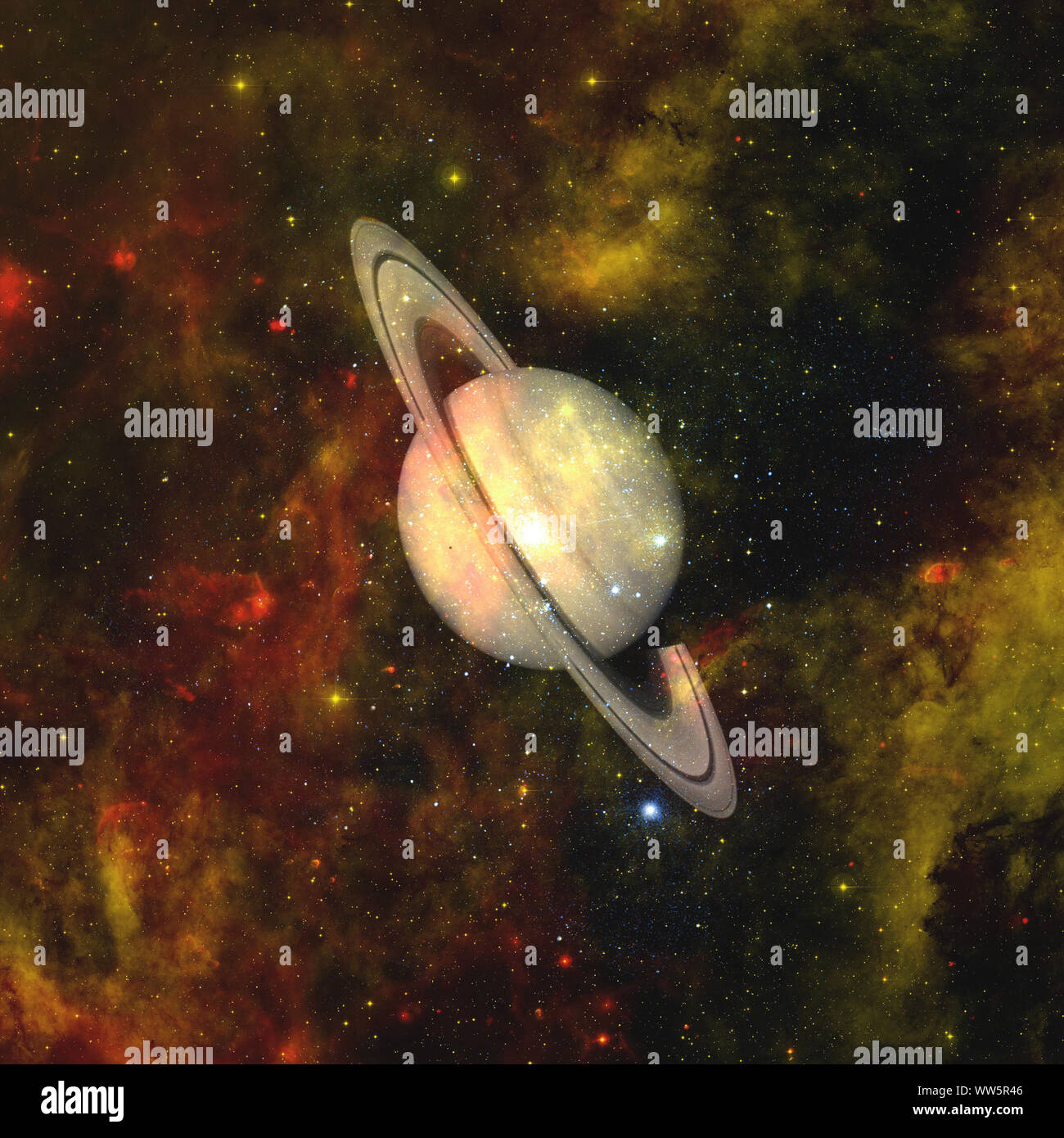 Saturn. Incredibly beautiful planets, galaxies, dark and cold beauty of ...