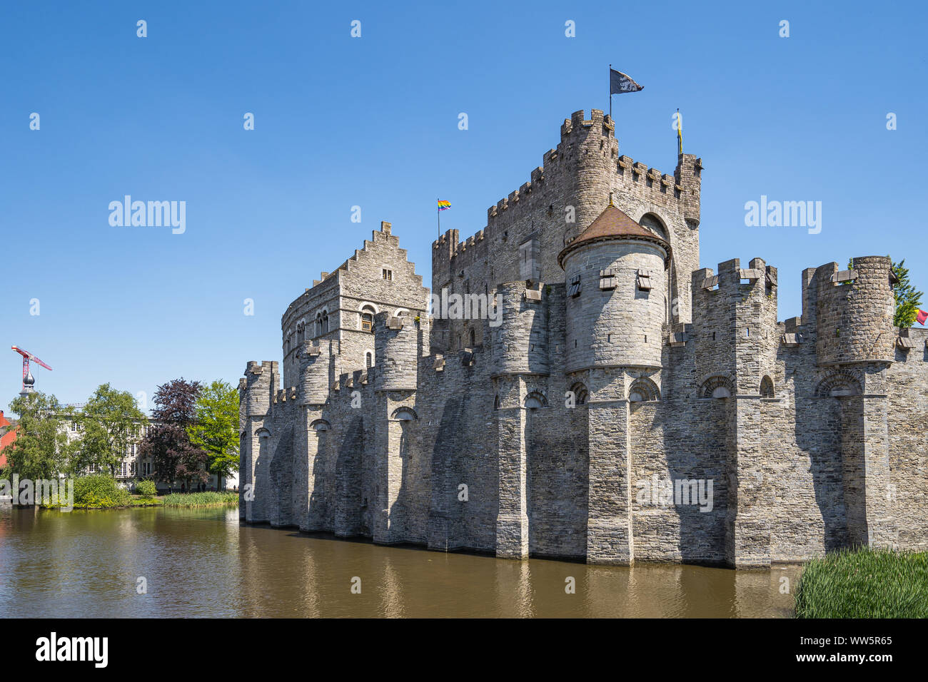 Gravensteen Castle of Ghent in Belgium Stock Photo - Alamy