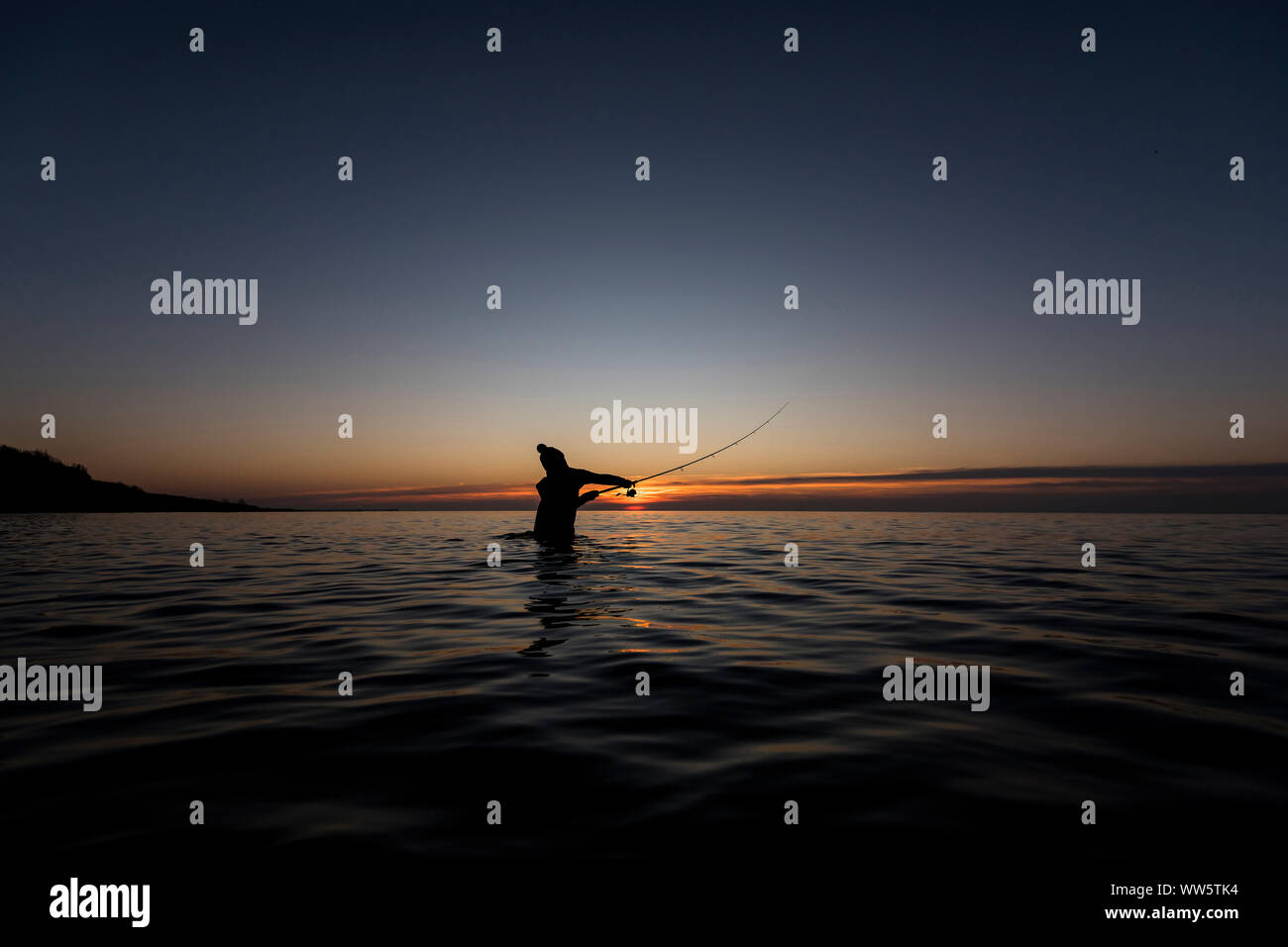 Baltic beach with anglers hi-res stock photography and images - Alamy