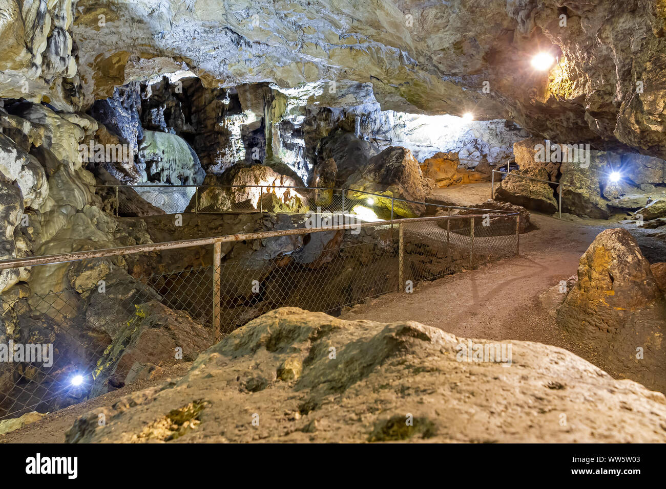 The Nebelhöhle, Mist Cave on the swabian Alps (schwäbische Alb ...