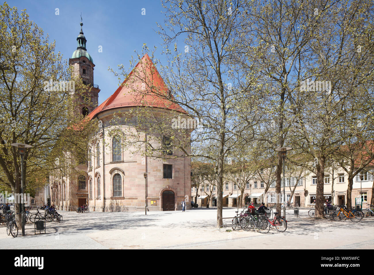 New town church on the new town church square, Erlangen, Central ...