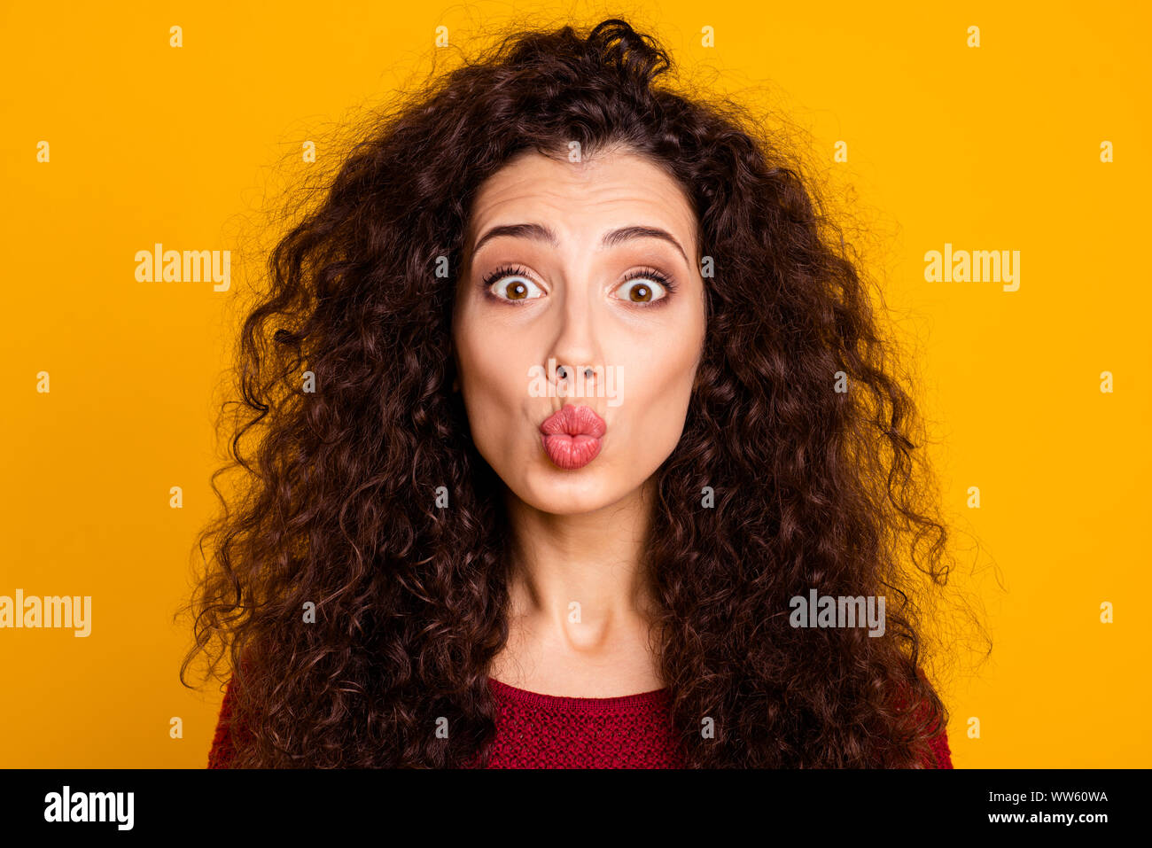 Woman kiss girl lips hot hi-res stock photography and images - Alamy