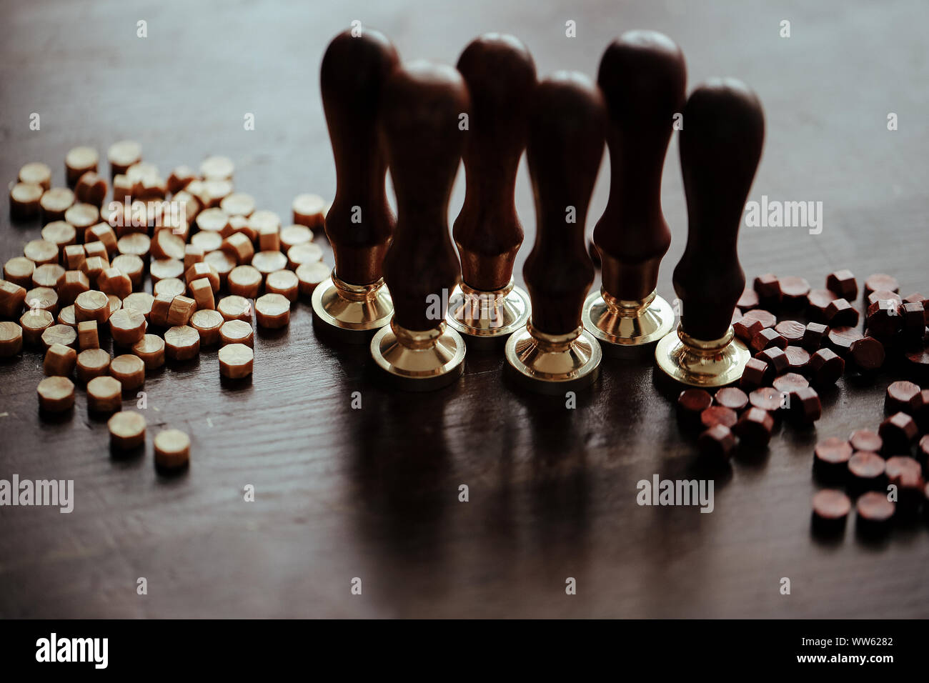 Retro postal. Wax stamp for mail Stock Photo - Alamy