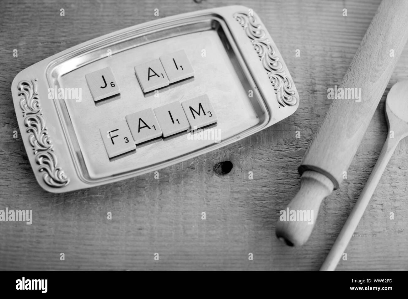 Message with Scrabble tiles Stock Photo - Alamy