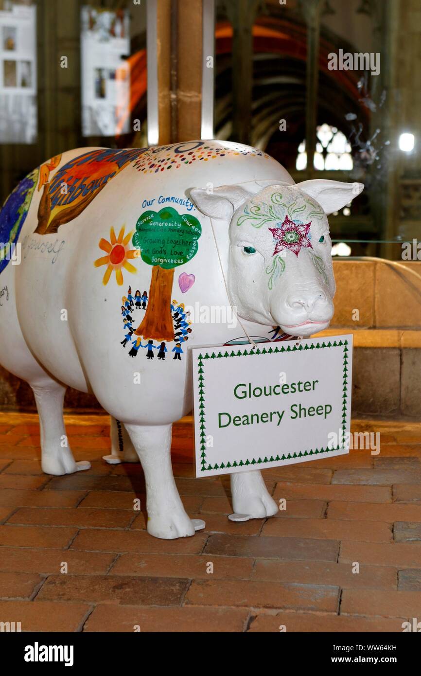 Gloucester Deanery's sheep, one of the decorated sheep on show in ...
