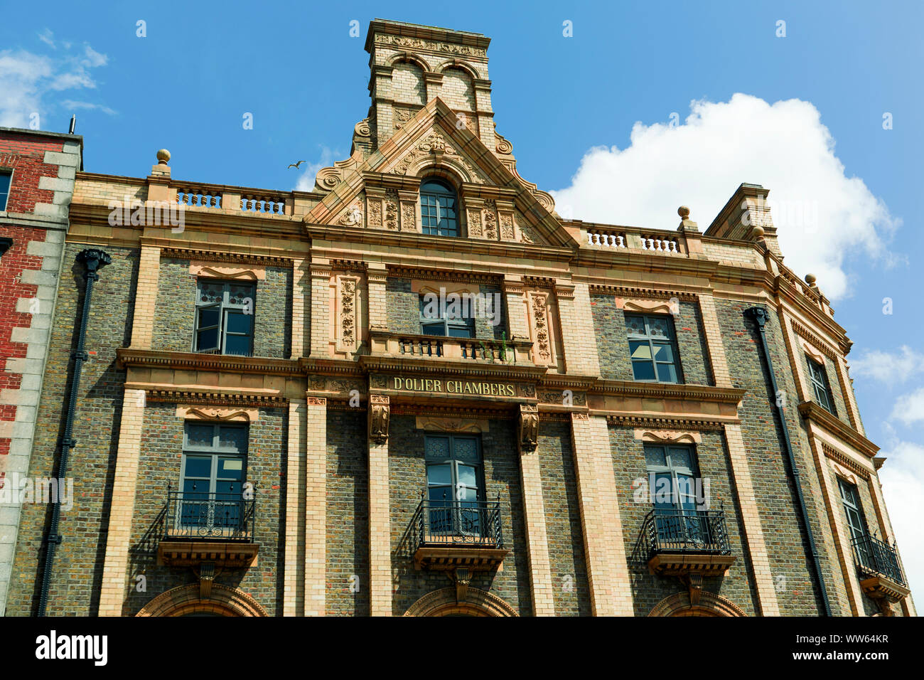 D'Olier Chambers building (built 1891) made from yellow brick and ...