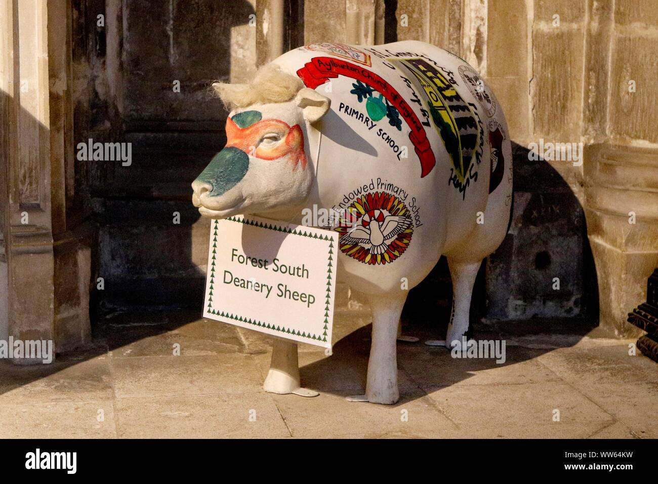 Forest South Deanery's sheep, one of the decorated sheep on show in ...