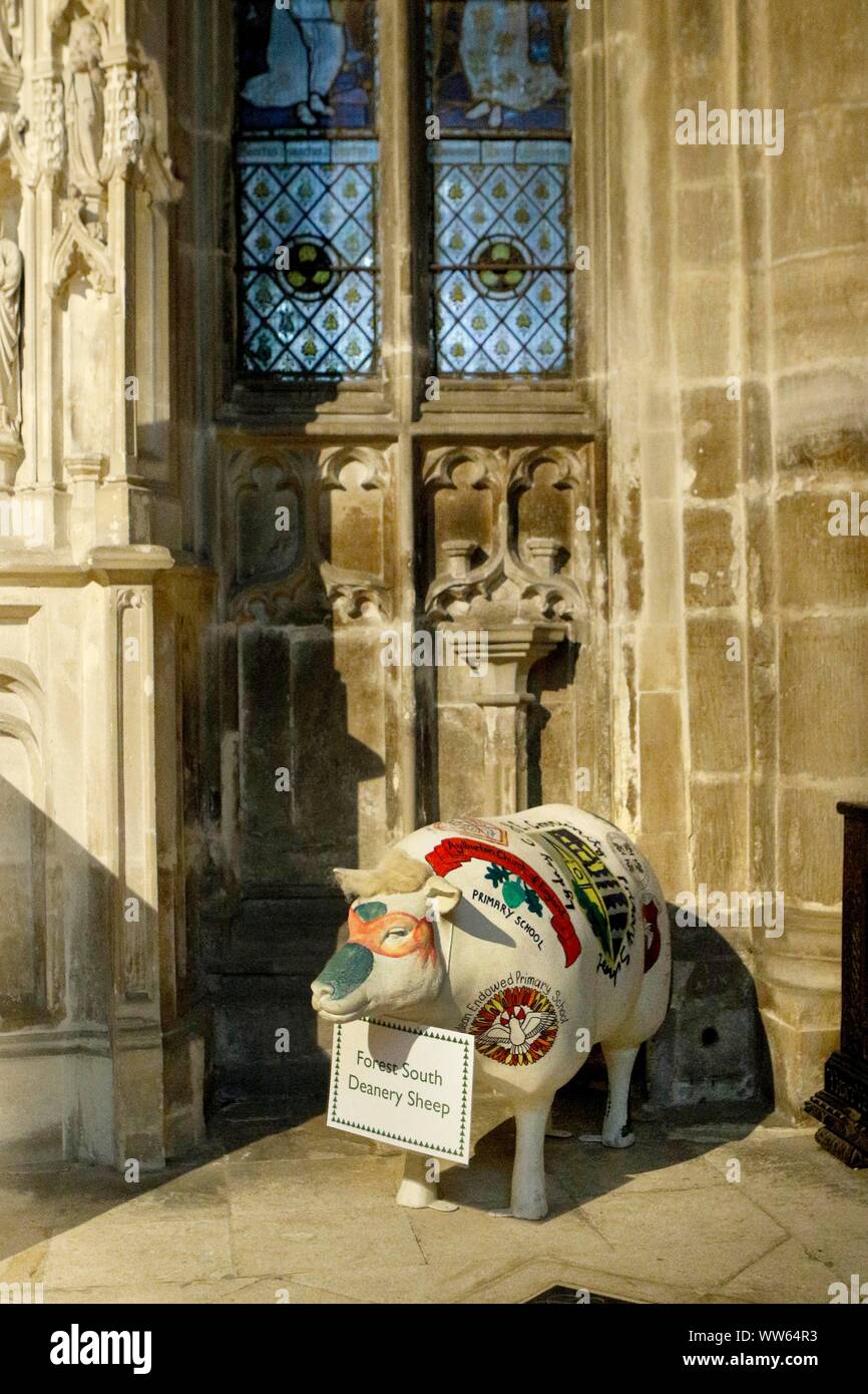 Forest South Deanery's sheep, one of the decorated sheep on show in ...