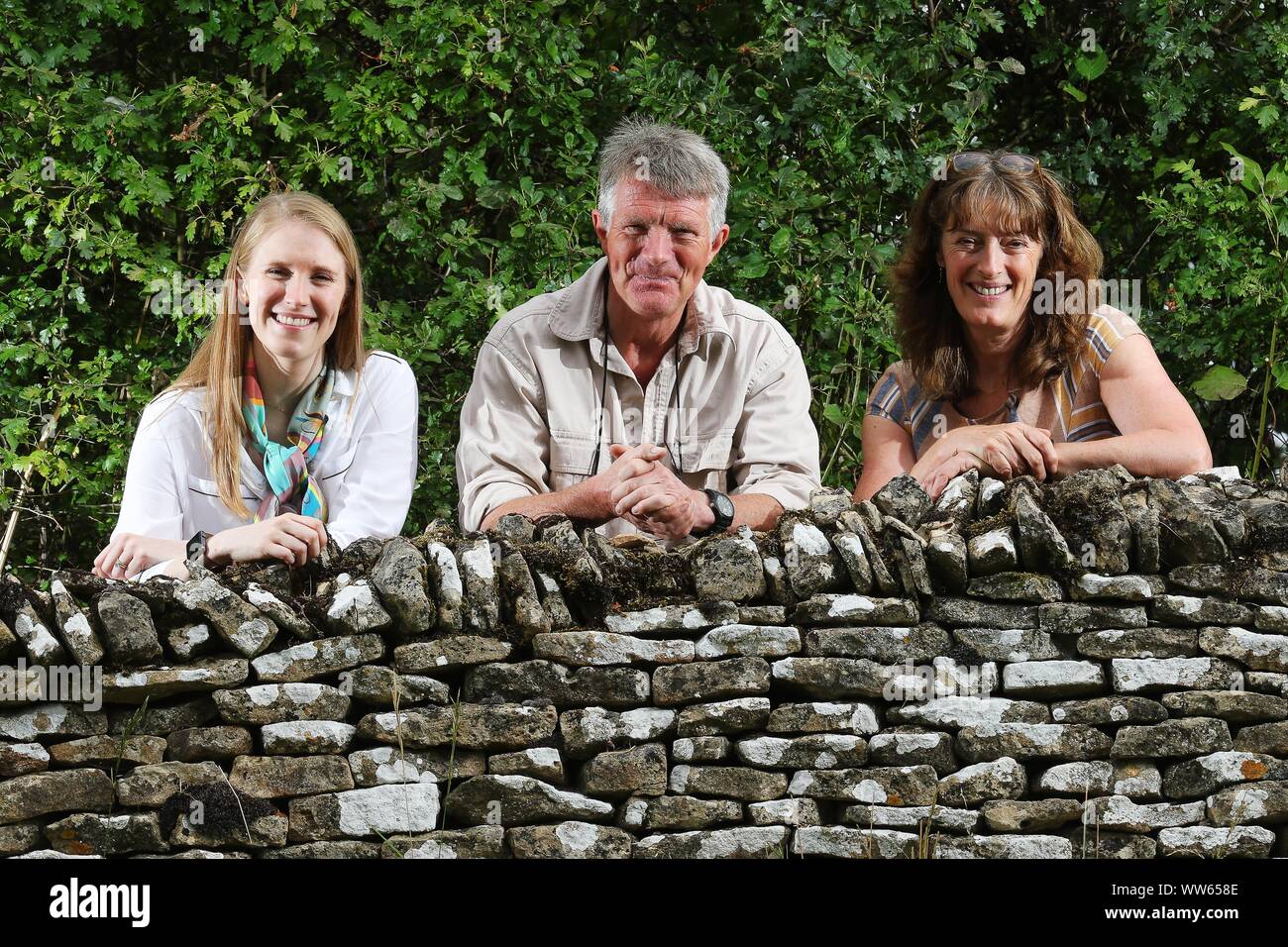 Farmers Steph Ackrill, Ian and Cathy Boyd Stock Photo - Alamy