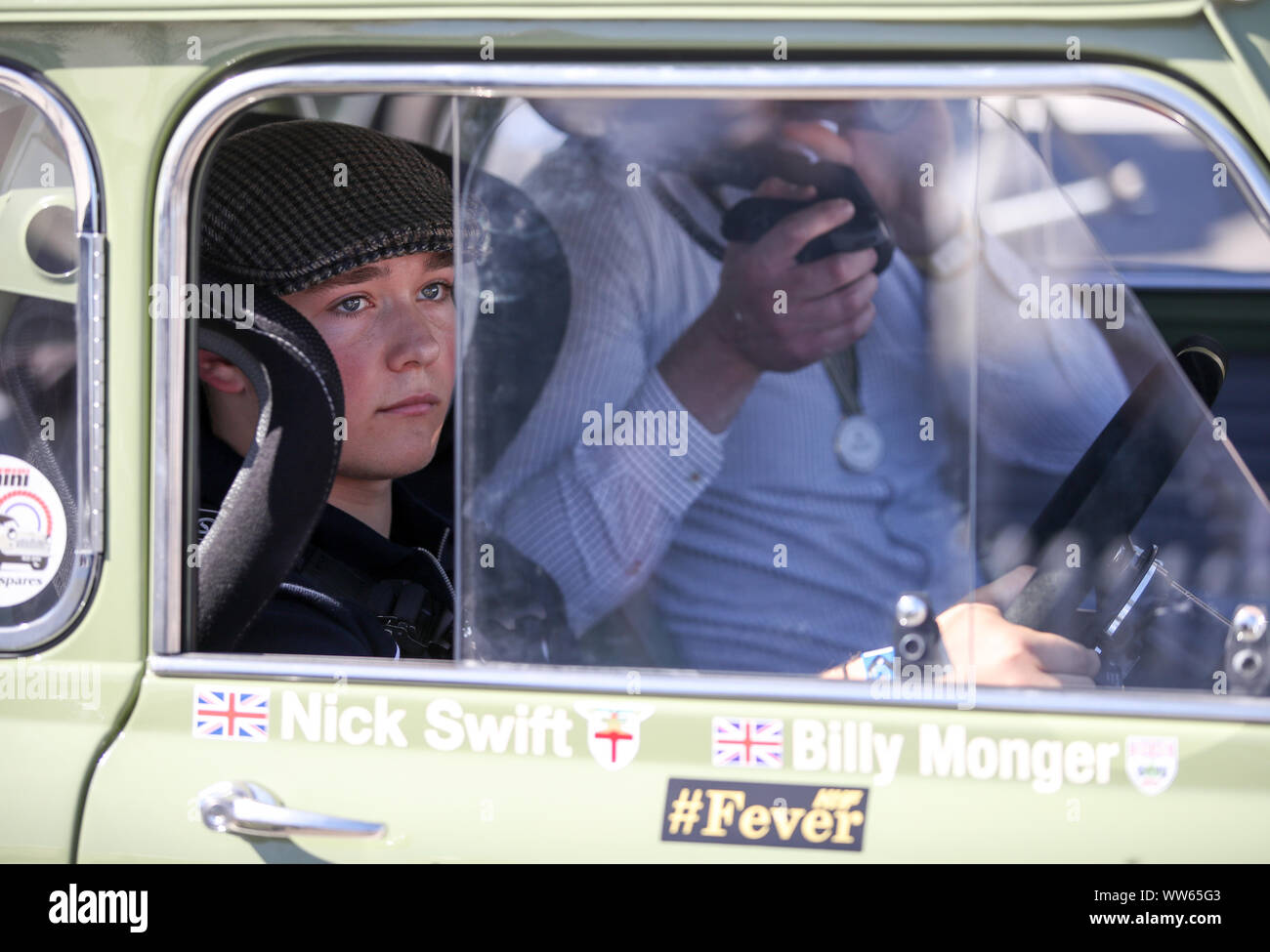Double amputee racing driver Billy Monger sits in the drivers seat of ...