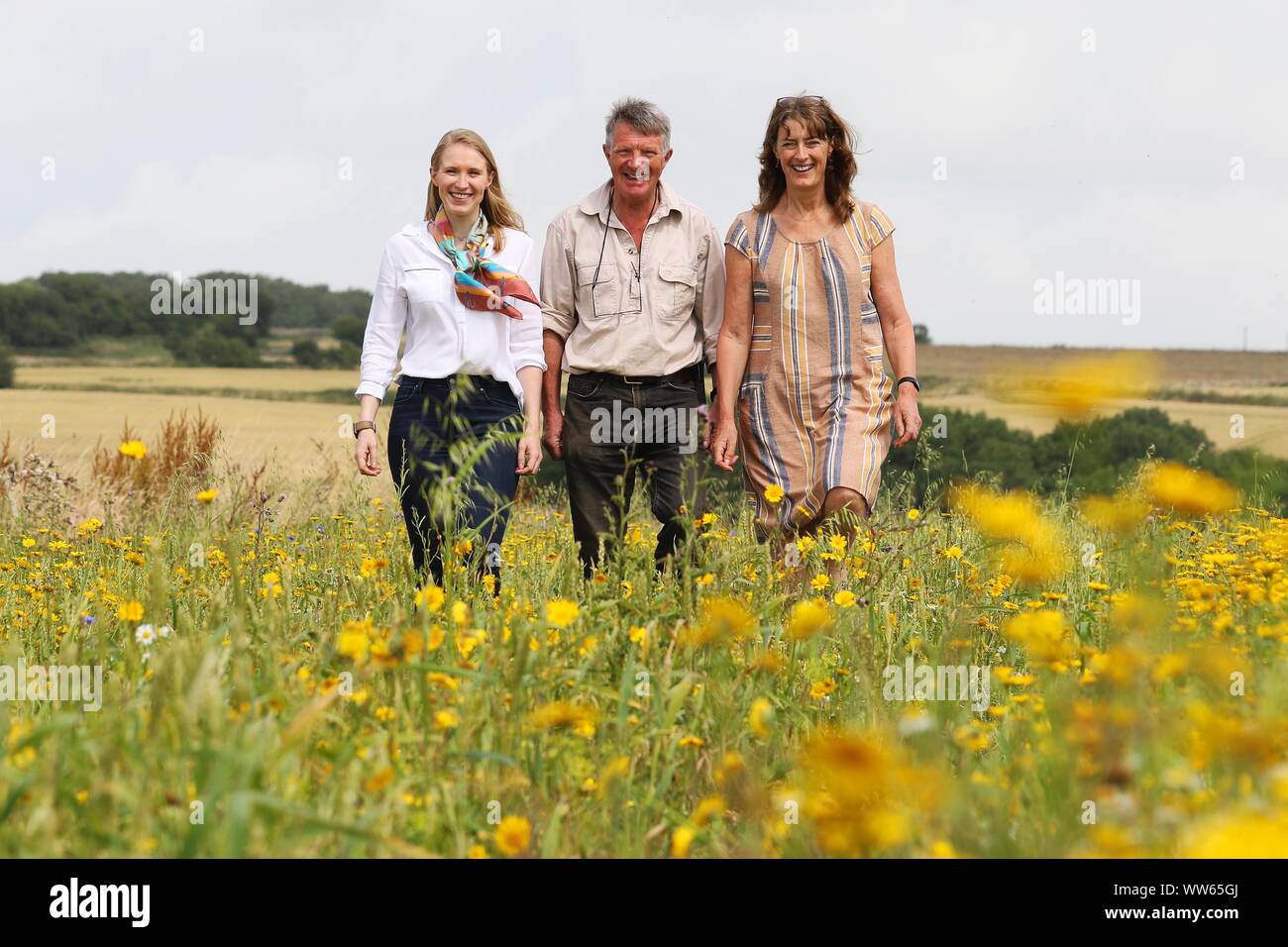 Farmers Steph Ackrill, Ian and Cathy Boyd Stock Photo - Alamy