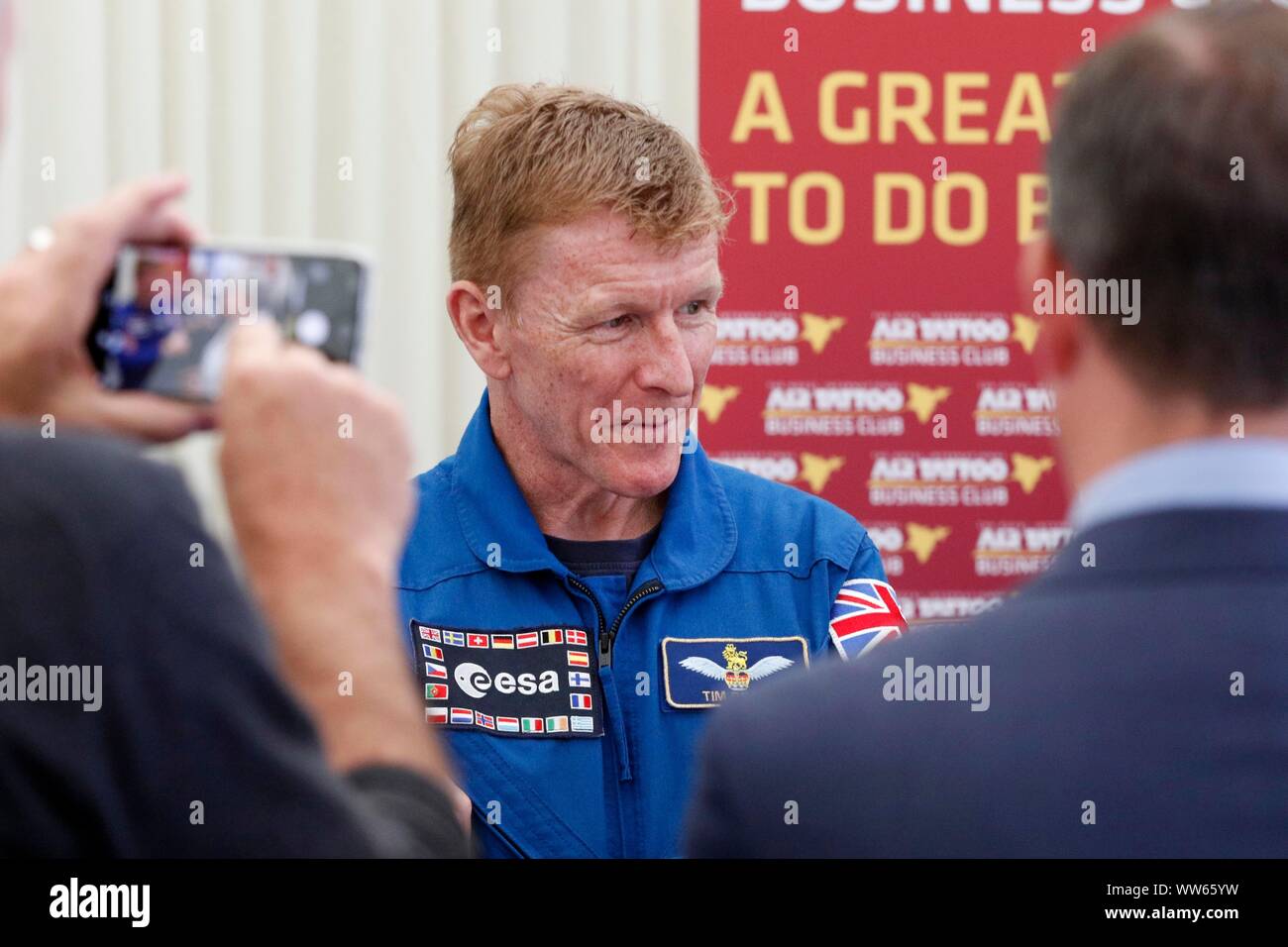 British astronaut Tim Peake was a popular guest at the air tattoo. Rain ...