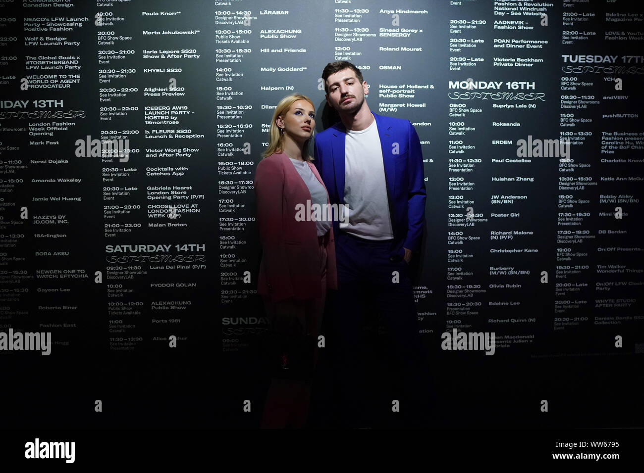 Fashionistas Danielle Marcan and Alex Vang wear Paul Smith suits during ...