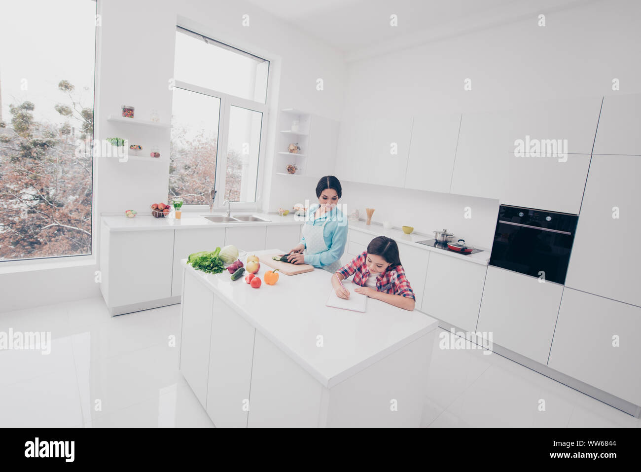 Portrait of two nice lovely charming attractive stylish trendy cheerful ...