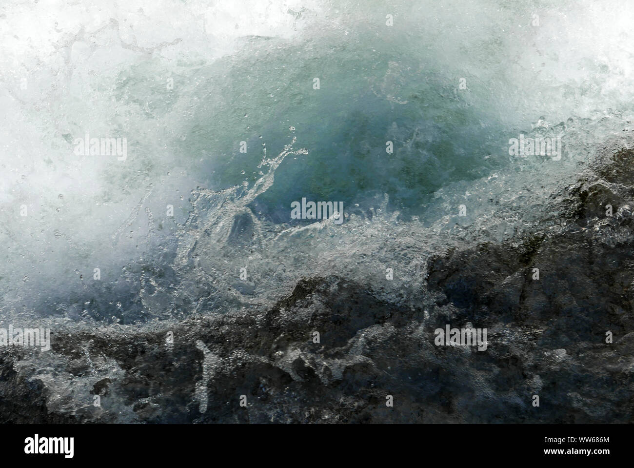 Effervescent water with rock in the gleirschklamm hi-res stock ...