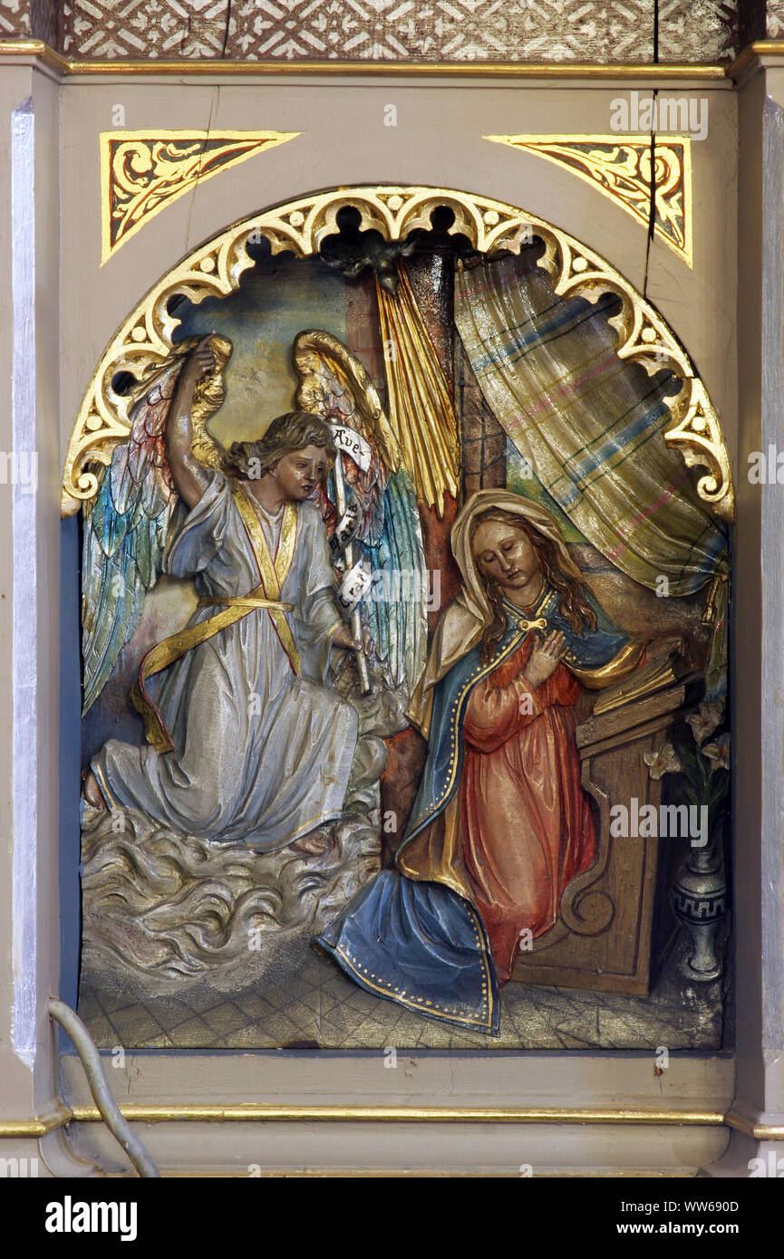 Annunciation of the Virgin Mary, altar of the Visitation of Mary in the ...