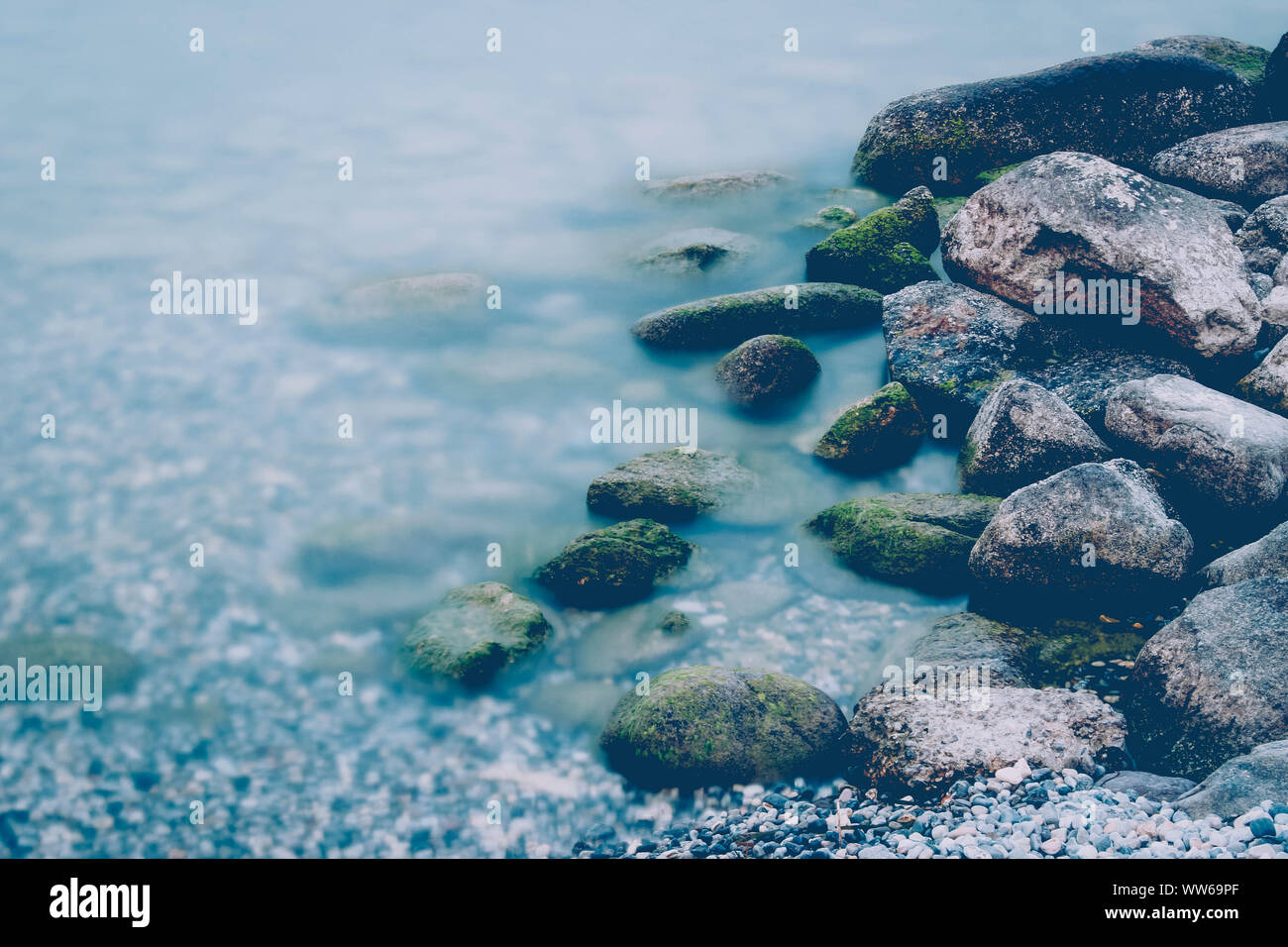 Beach, stones, water Stock Photo - Alamy