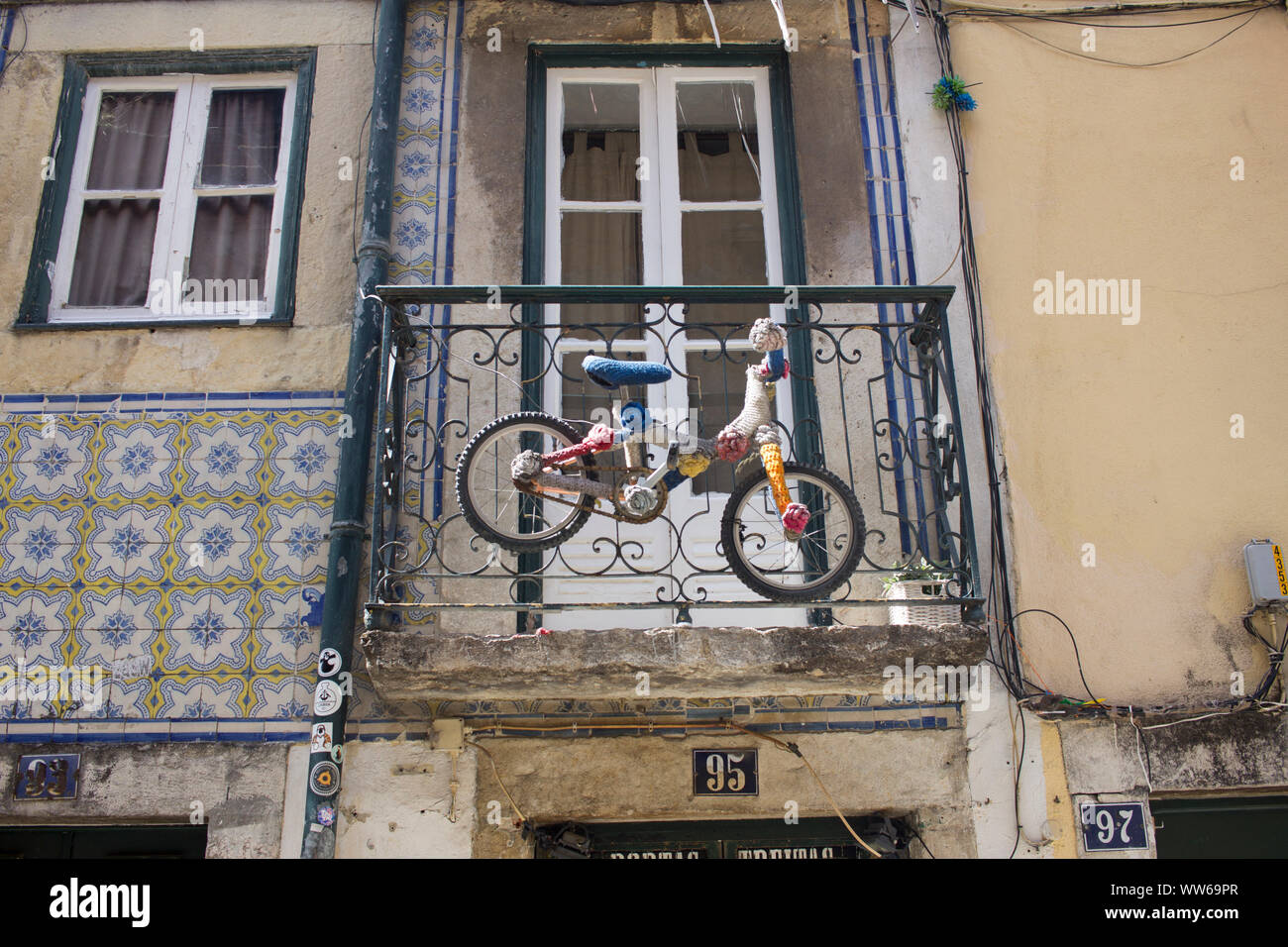Detailed shots of the colorful lanes of Lisbon Stock Photo - Alamy
