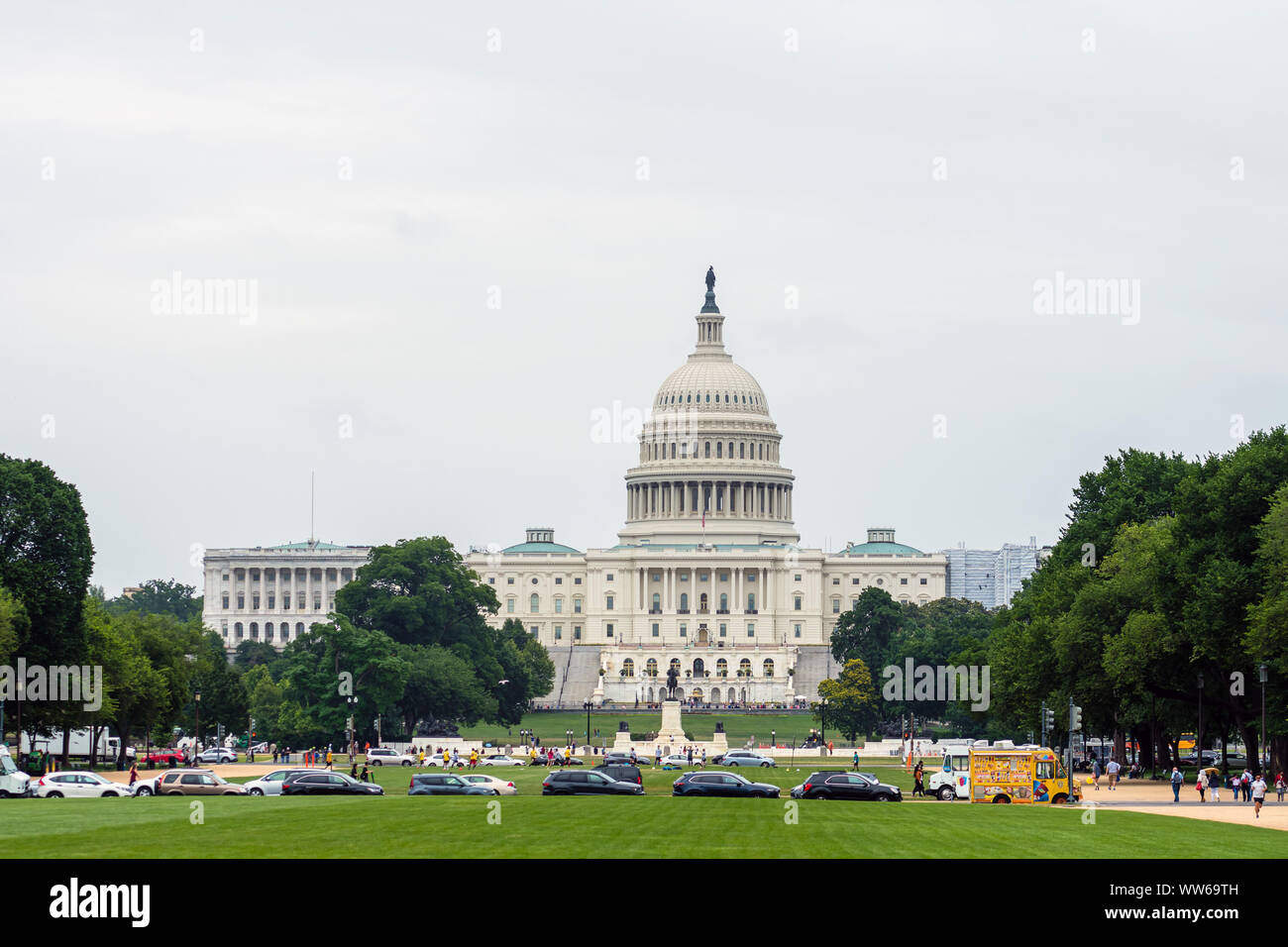 Washington DC, USA - June 9, 2019: Back view of the Capitol Building ...