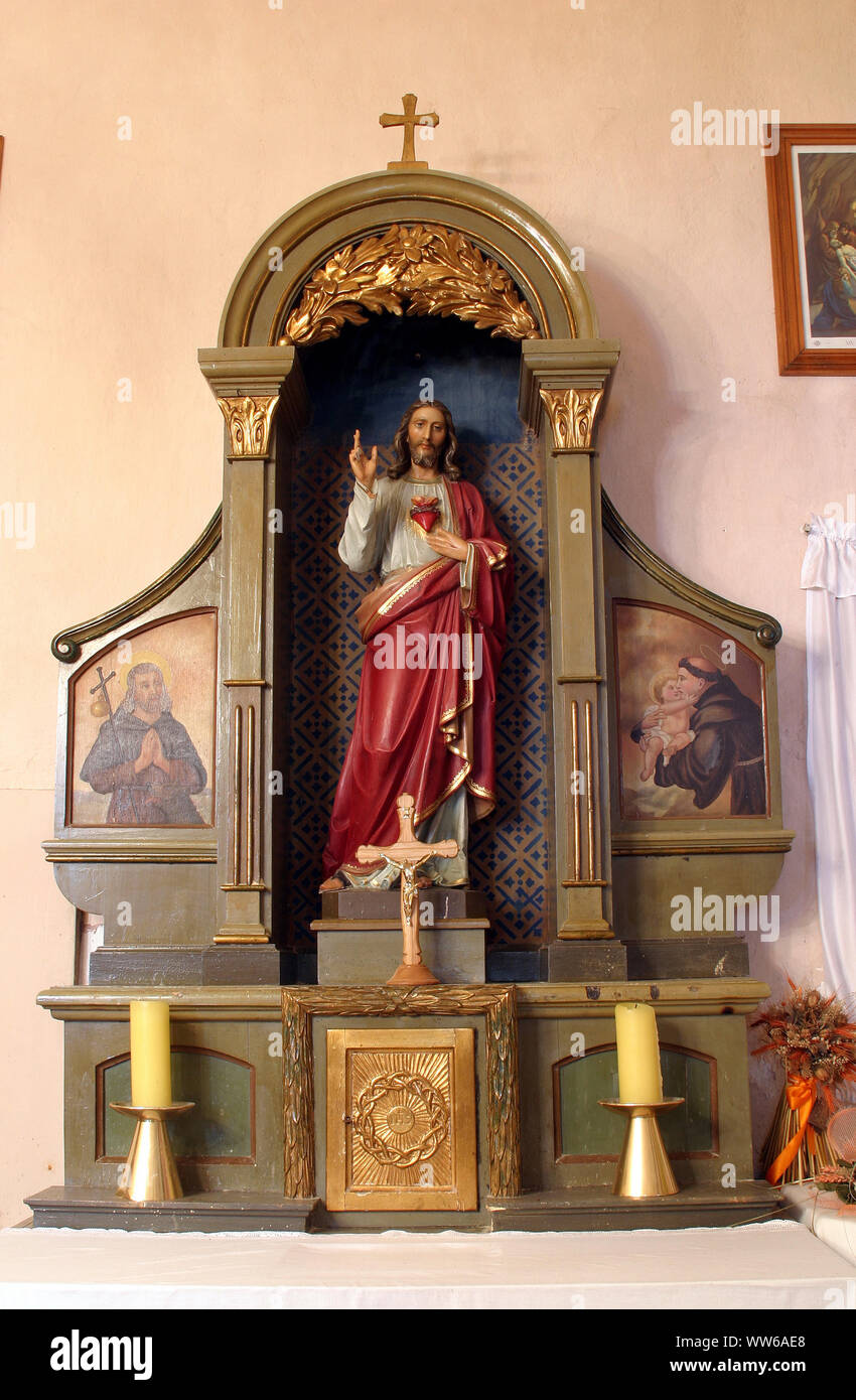Altar of Sacred Heart of Jesus in the church of Holy Spirit in Norsic ...