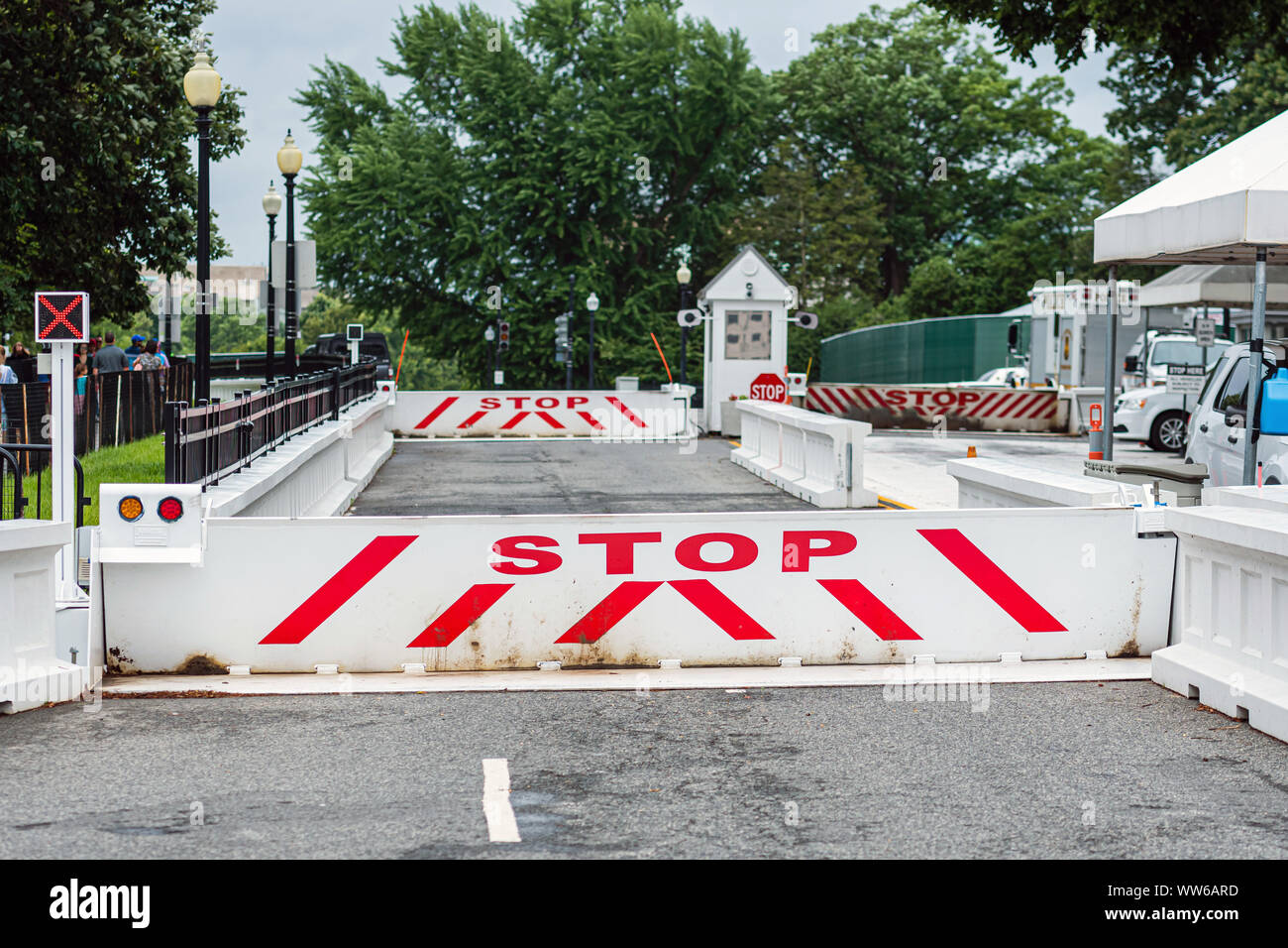 Washington DC, USA - June 9, 2019: The Entrance gate to the White House ...