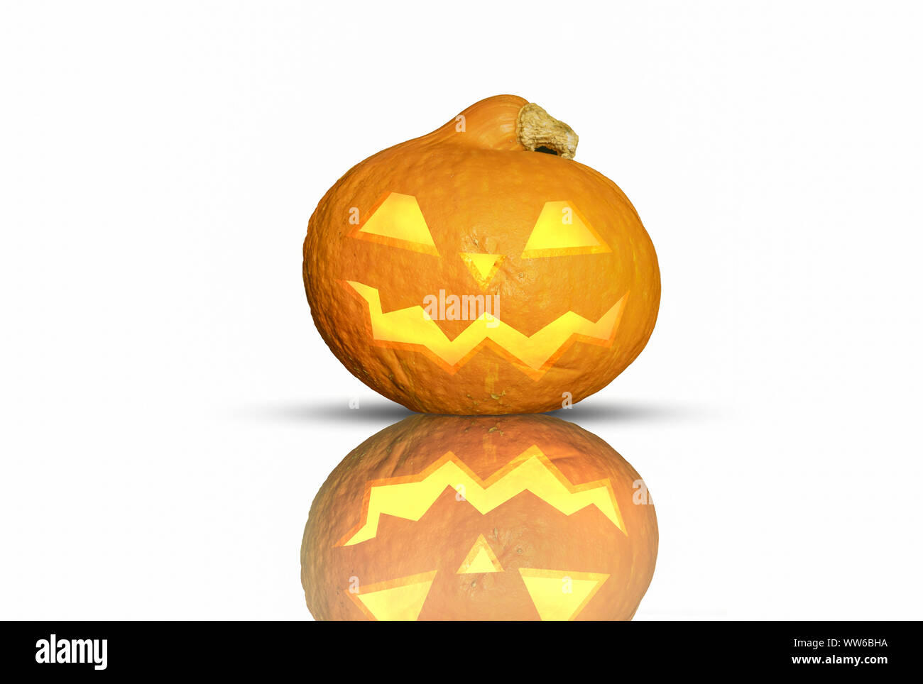 a nasty grinning halloween pumpkin on isolated background Stock Photo ...
