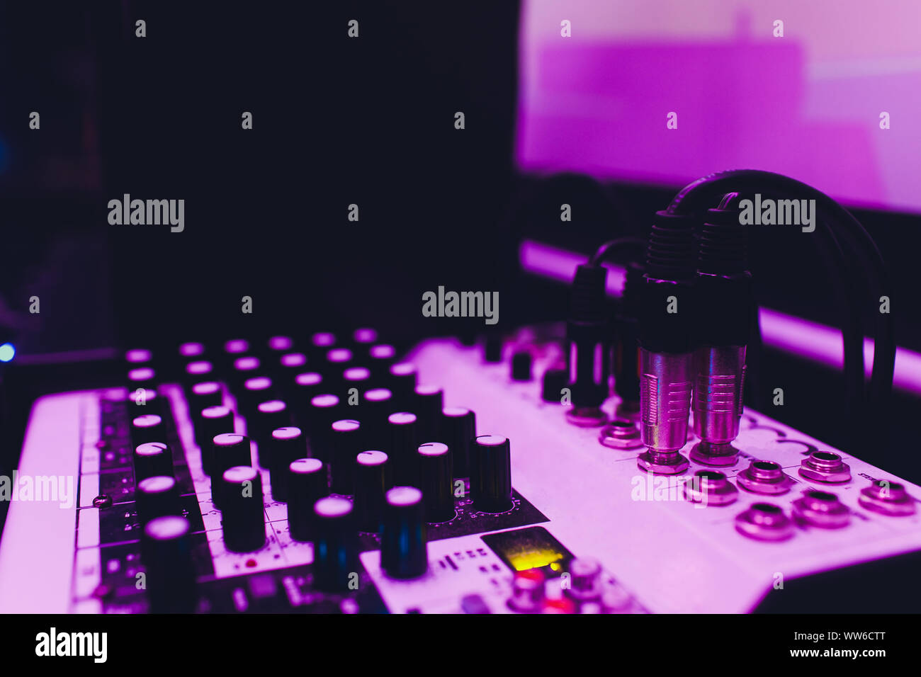 Mixing console for sound producer. Music. Sound. Sound controller ...