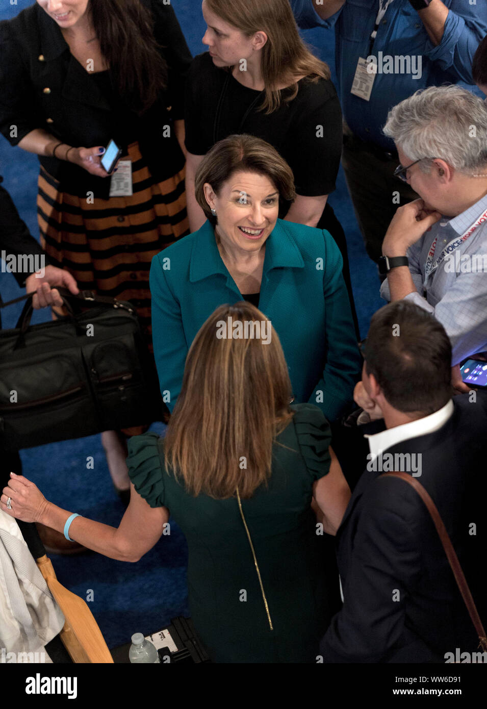 Sept. 12 2019 - Houston, Texas, U.S. - Senator AMY KLOBUCHAR on the ...