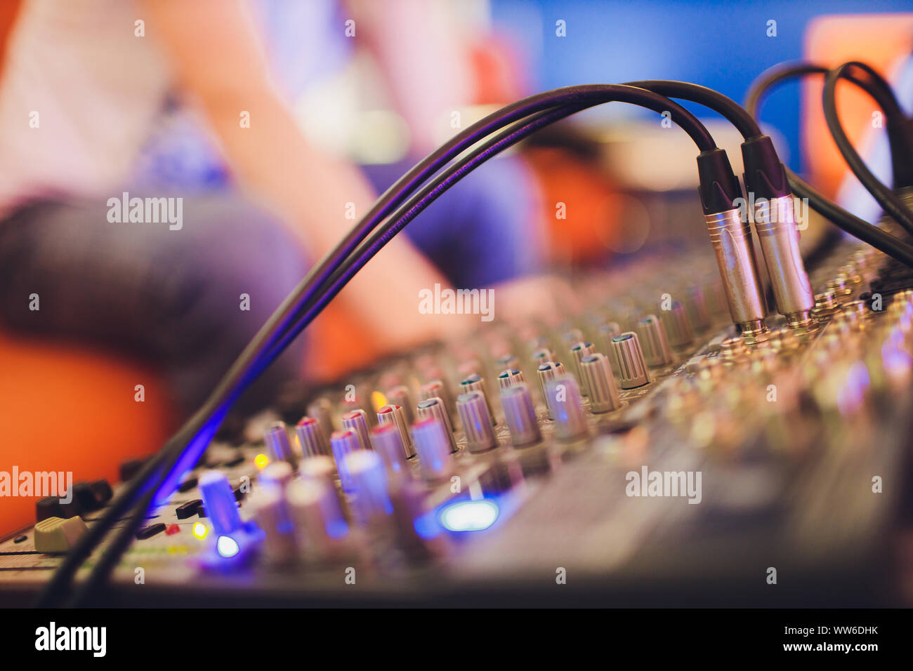 Mixing console for sound producer. Music. Sound. Sound controller ...