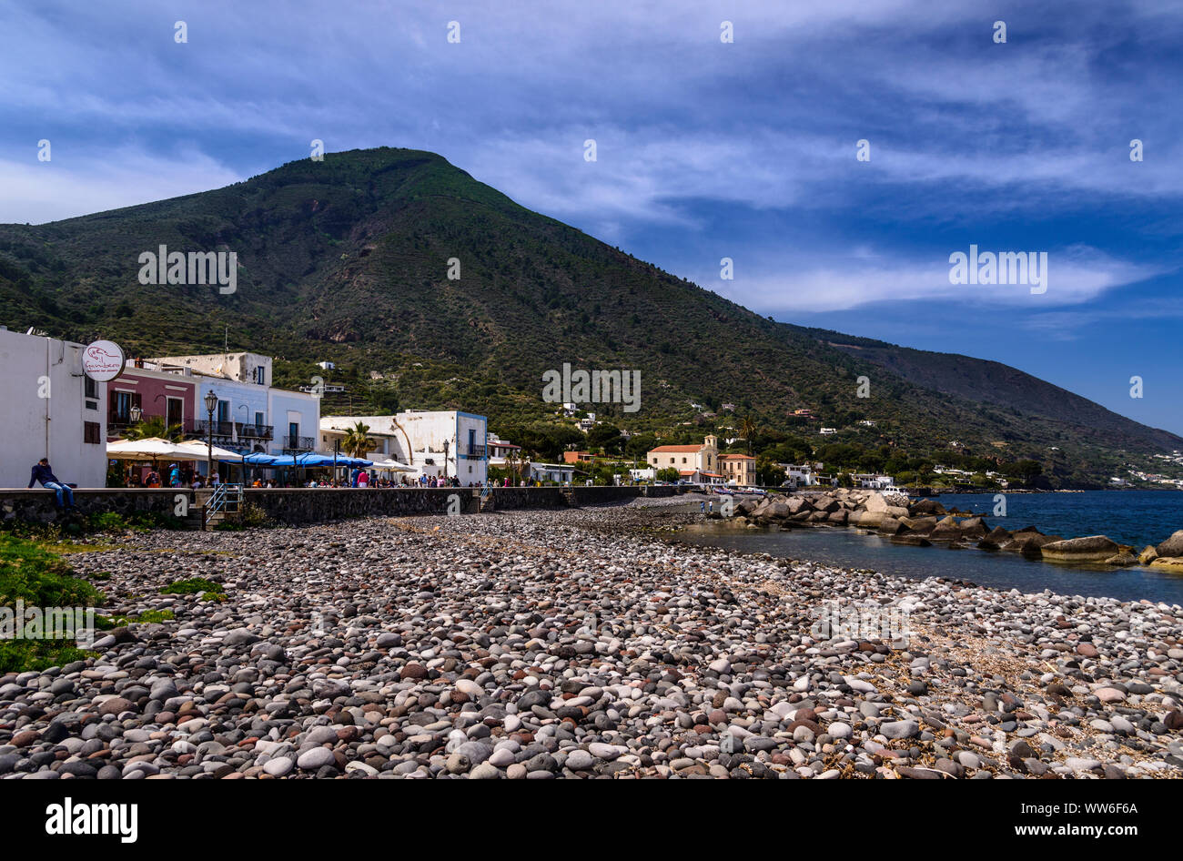 Italy, Sicily, Aeolian Islands, Salina, Santa Marina Salina, Lingua ...