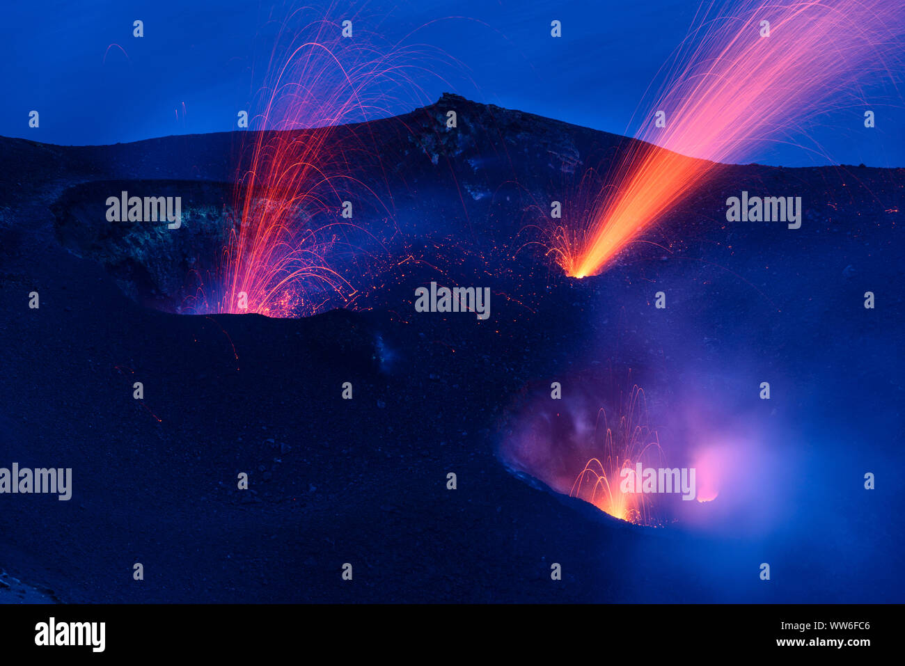 Italy, Sicily, Aeolian Islands, Stromboli, Stromboli Pizzo, Stromboli ...