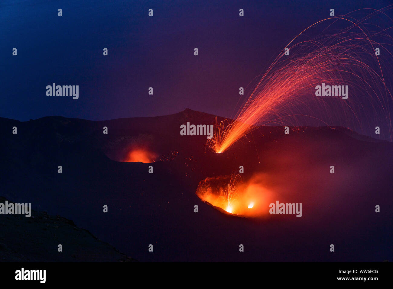 Italy, Sicily, Aeolian Islands, Stromboli, Stromboli Pizzo, Stromboli ...