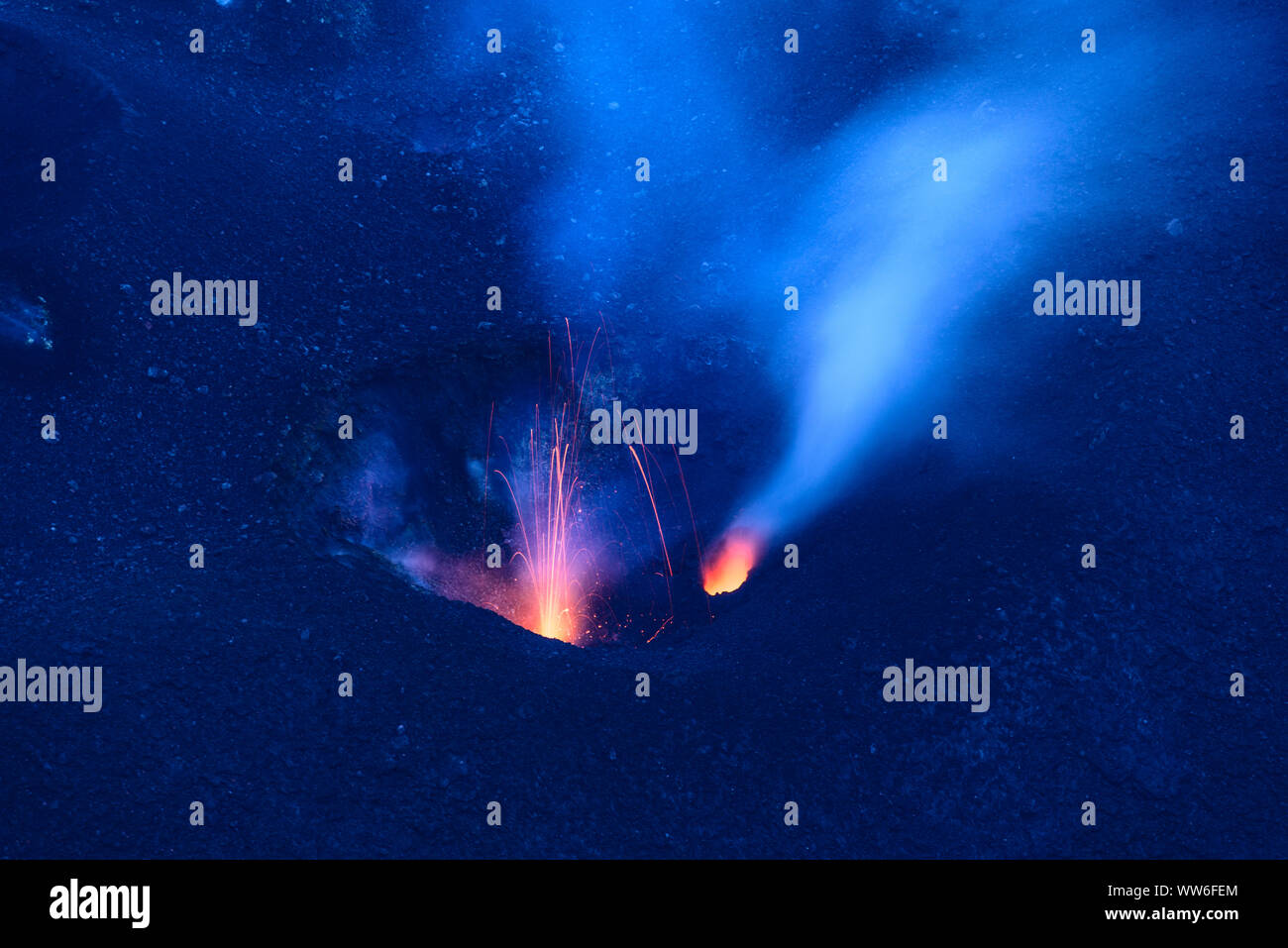 Italy, Sicily, Aeolian Islands, Stromboli, Stromboli Pizzo, Stromboli ...