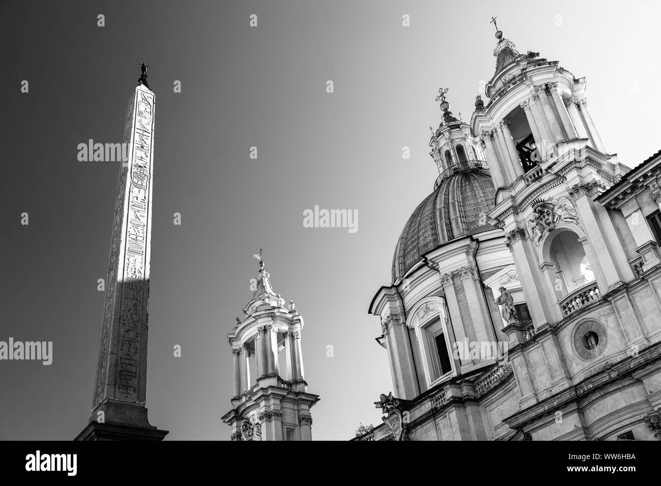 Obelisk and church in rome hi-res stock photography and images - Alamy