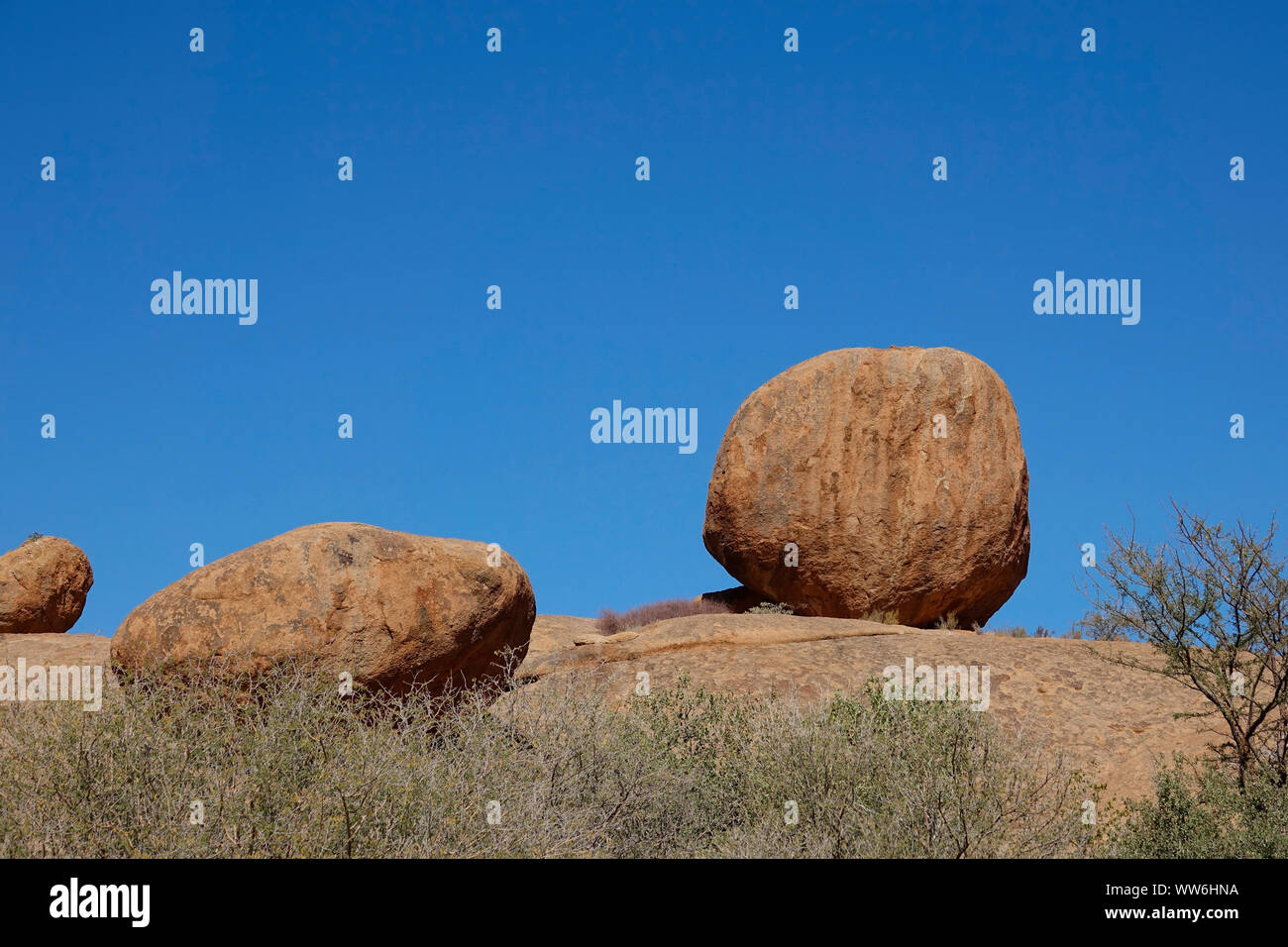 Africa, Namibia, Ameib farm in the Erongo mountains, granite rock ...