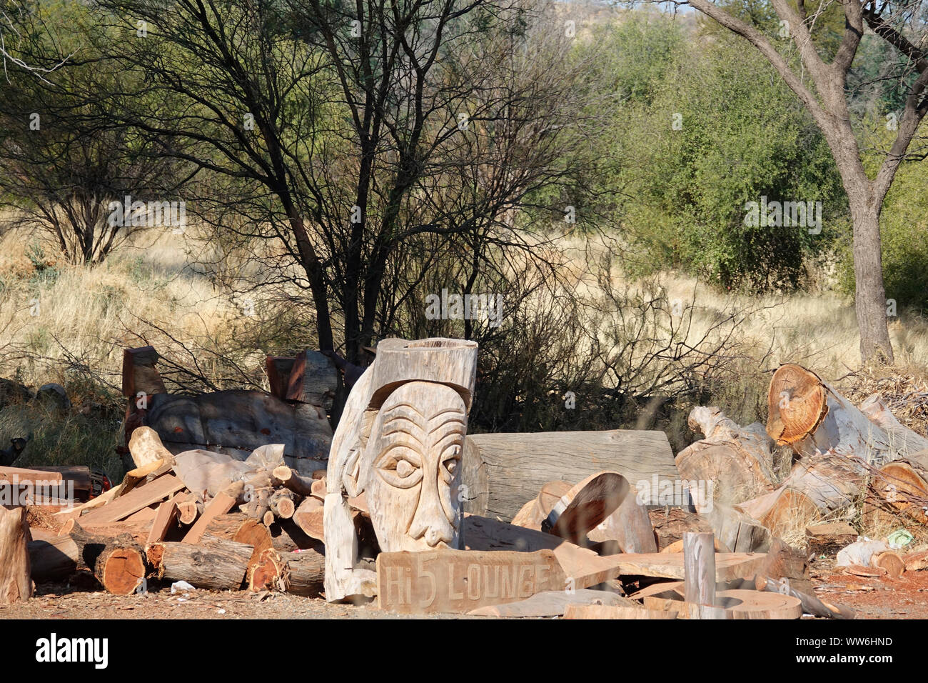 Africa, Namibia, Okahandja, crafts, wood carving Stock Photo - Alamy