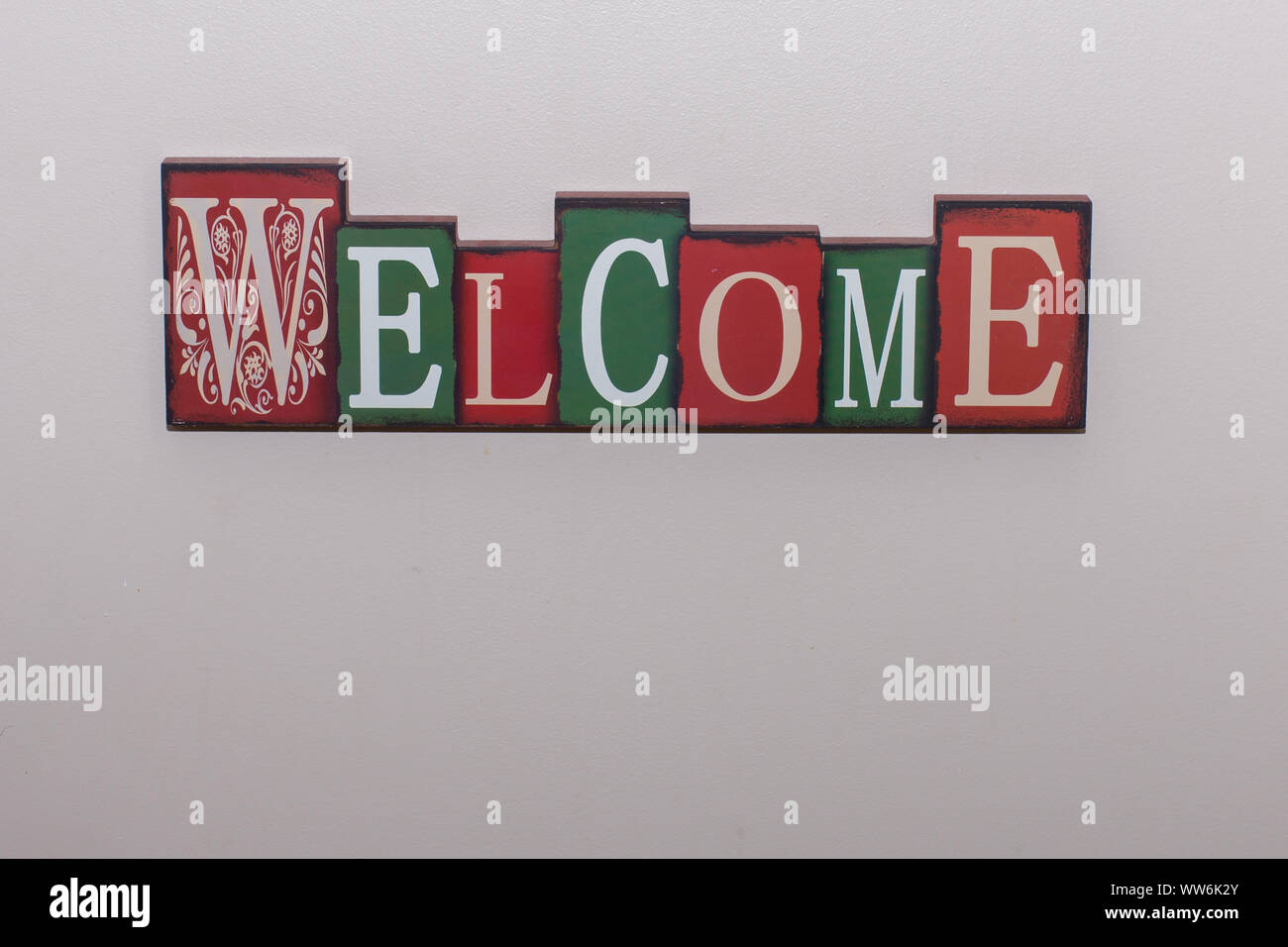Welcome brush lettering card calligraphy hi-res stock photography and ...