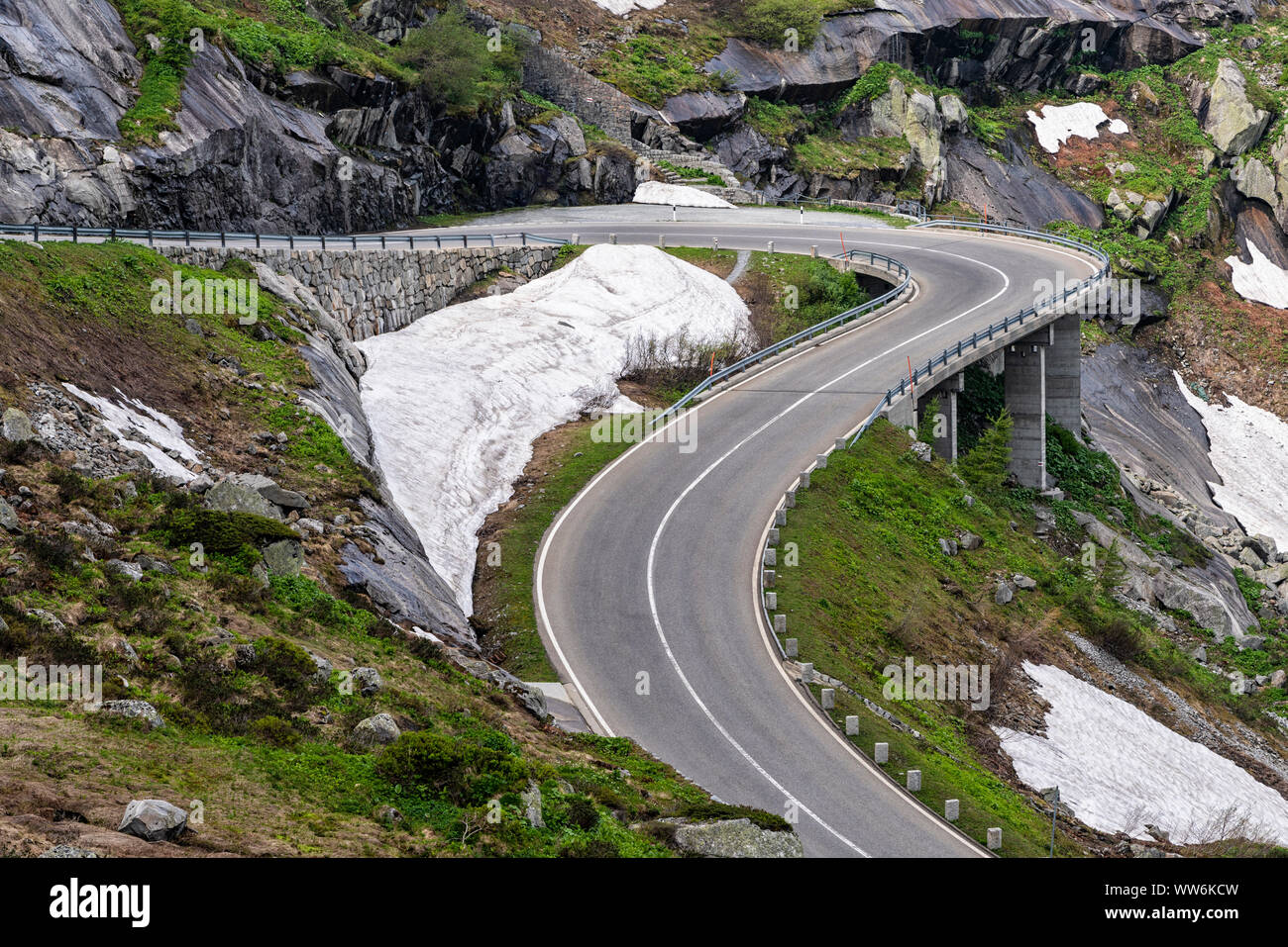 Pass Grimselpass, Bernese Alps, Canton of Bern, Switzerland Stock Photo ...