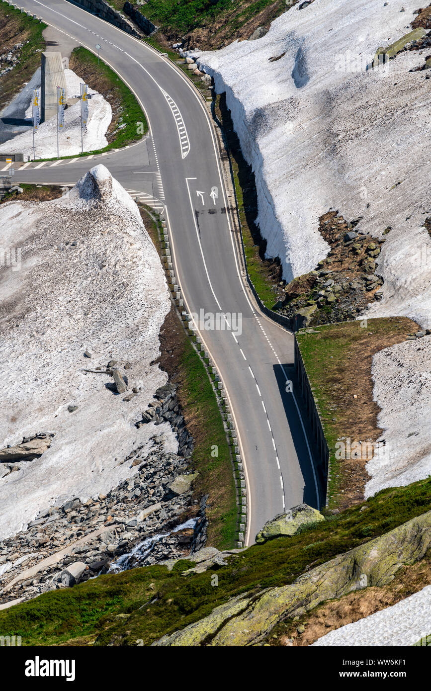 Pass Grimselpass, Bernese Alps, Canton of Bern, Switzerland Stock Photo ...